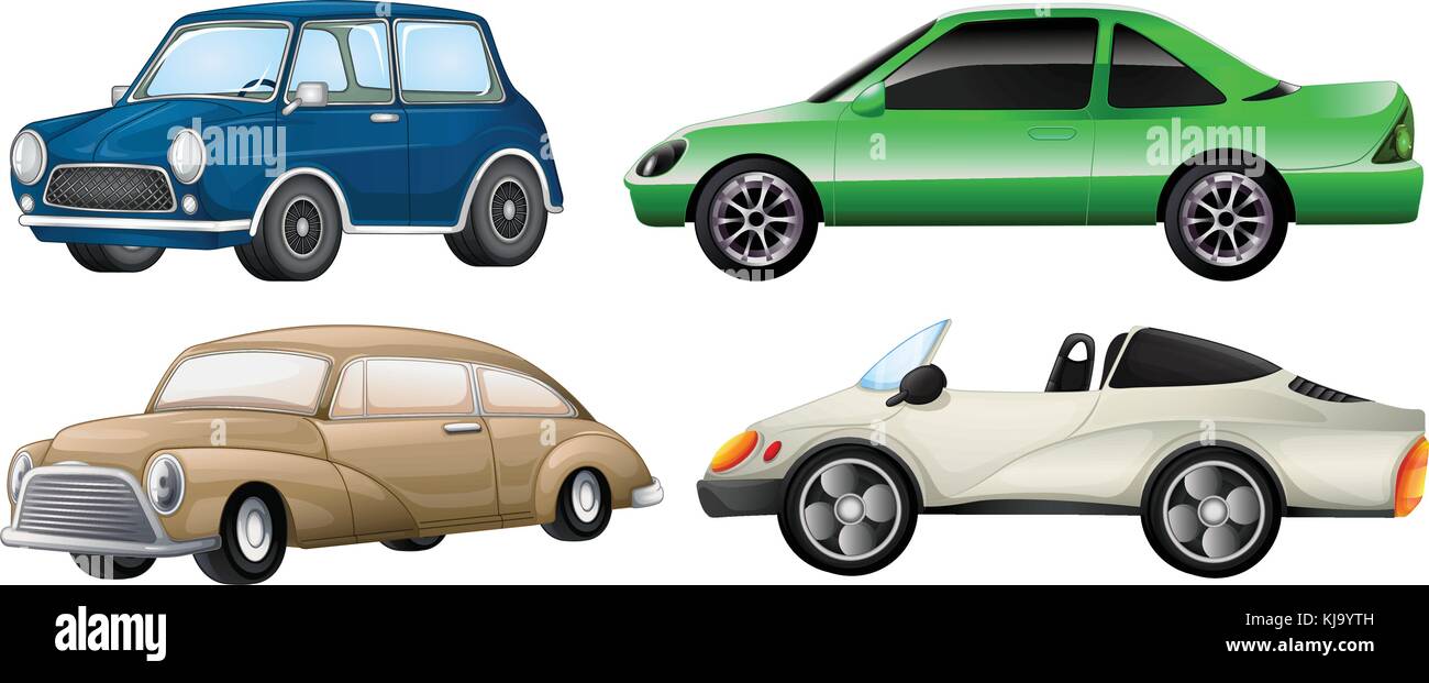 Four different types cars Stock Vector Images - Alamy