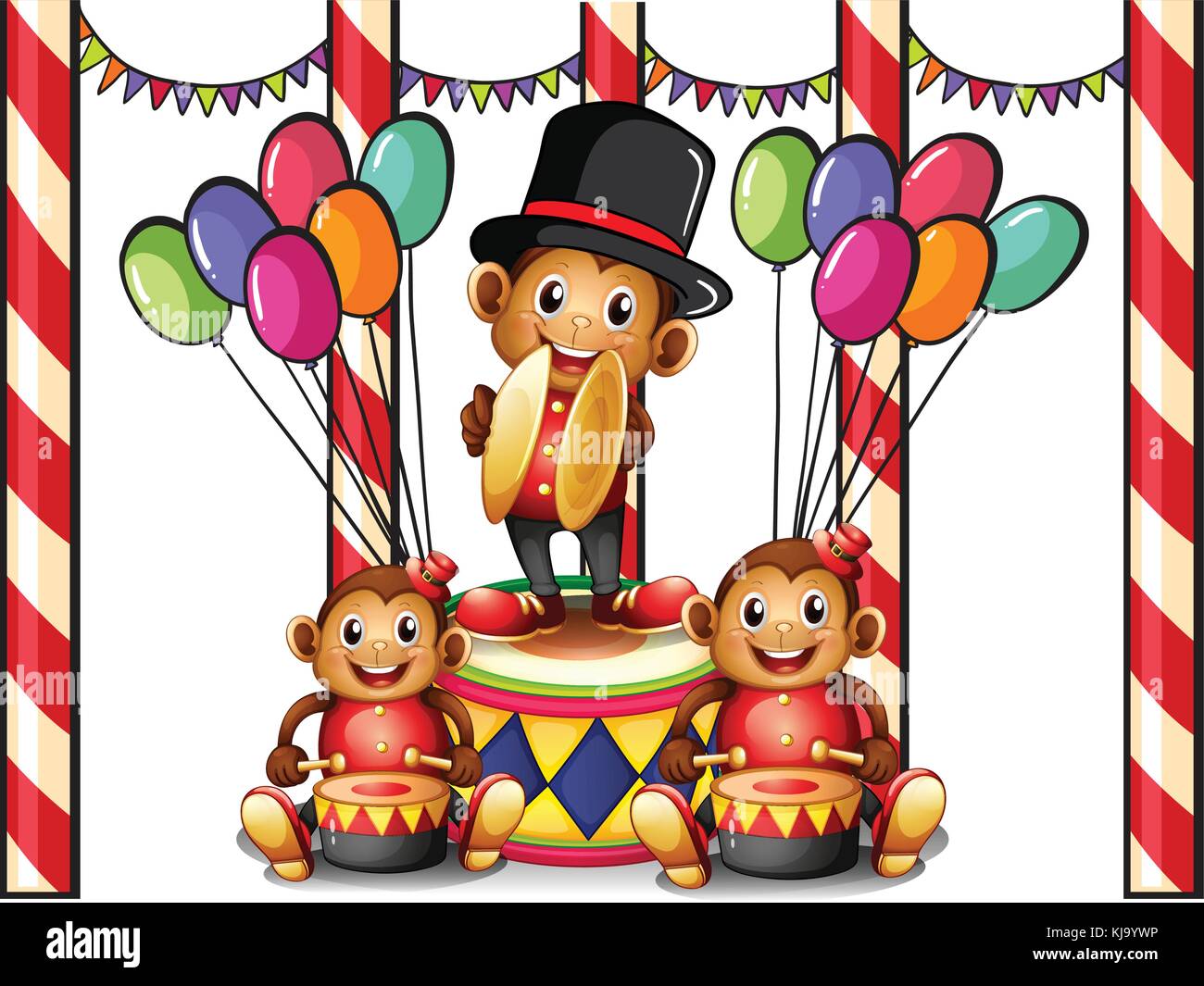 Monkeys playing instruments Stock Vector Images - Alamy