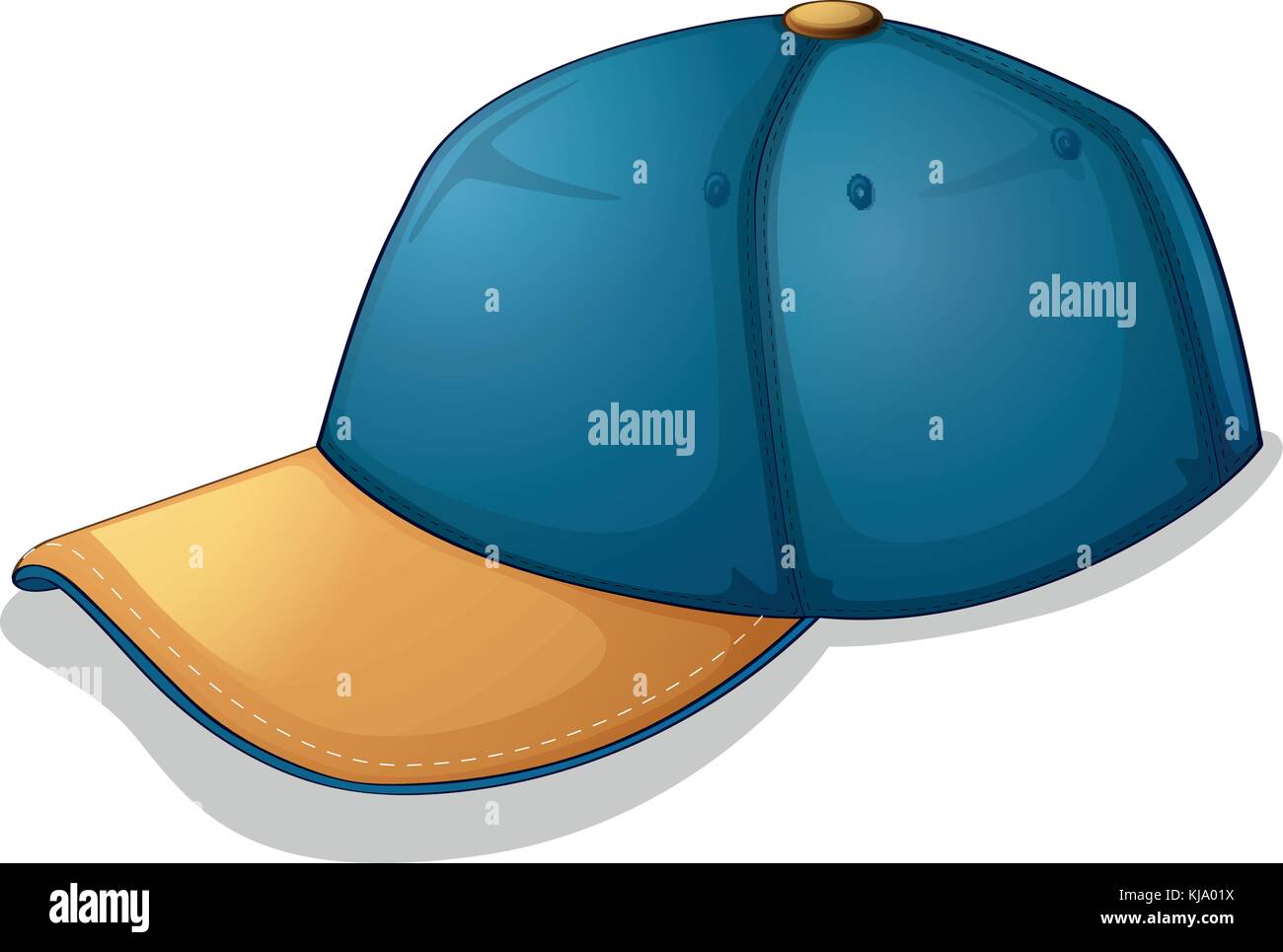 Illustration of a blue cap on a white background Stock Vector Image ...