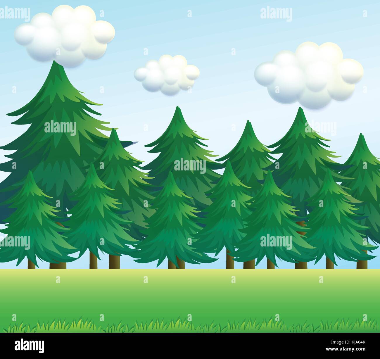 Illustration of a pine tree scenery Stock Vector Image & Art - Alamy