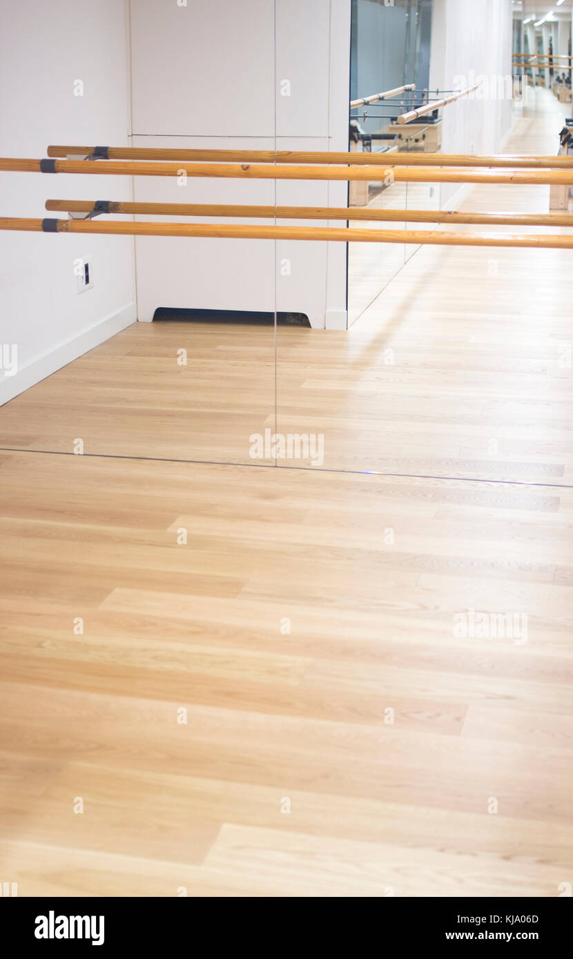 Barre pilates studio dance stretching bar for fitness workouts in gym ...