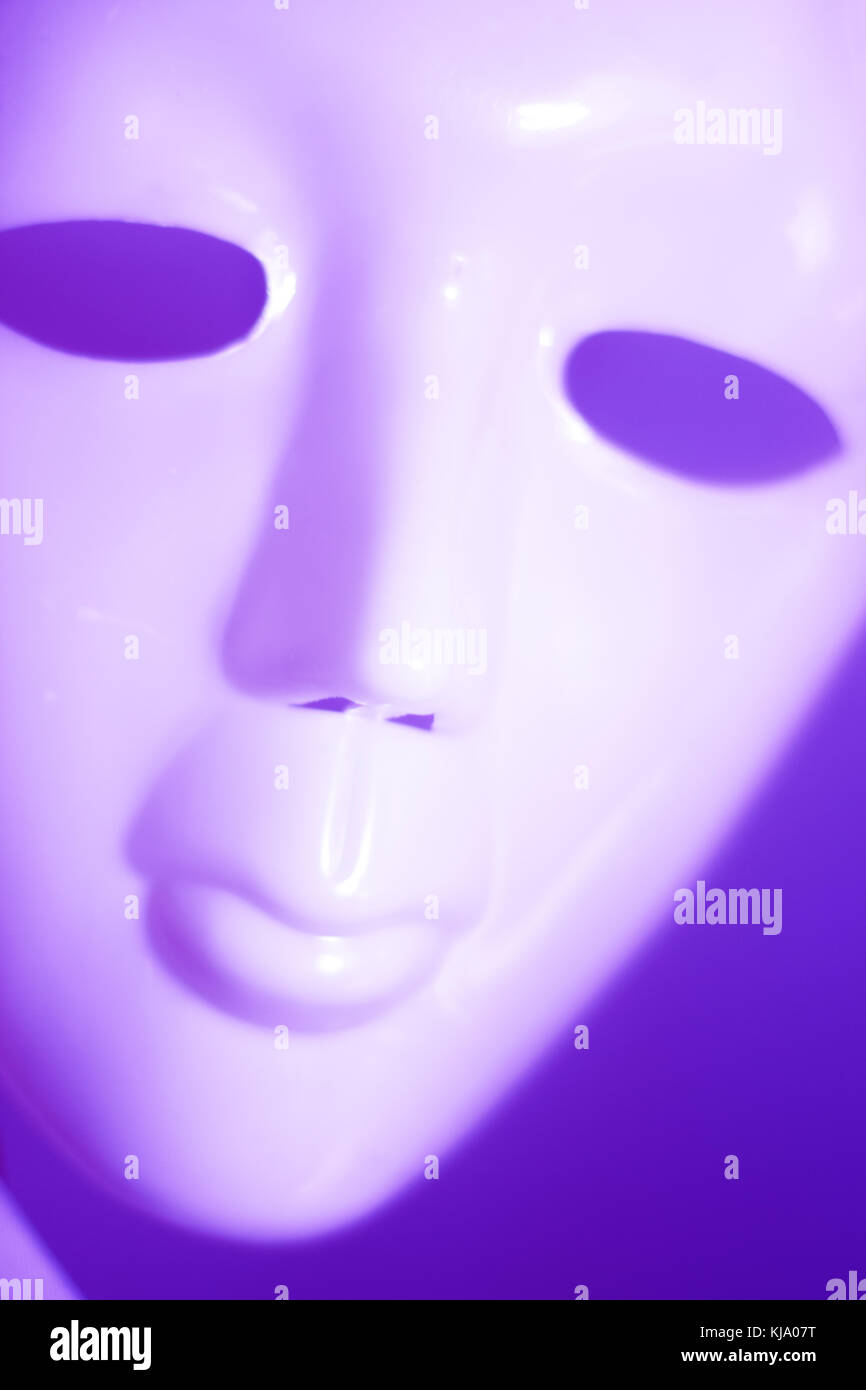 Horror terror scary mask with empty eyes and terifying ghostly stare ...