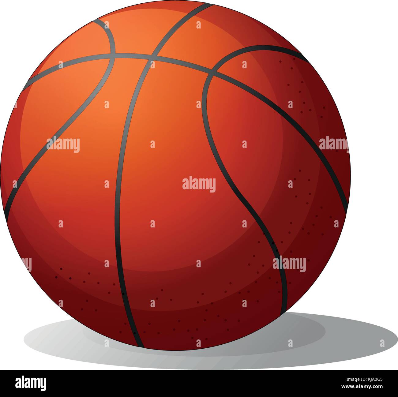 Illustration of a basketball ball on a white background Stock Vector ...