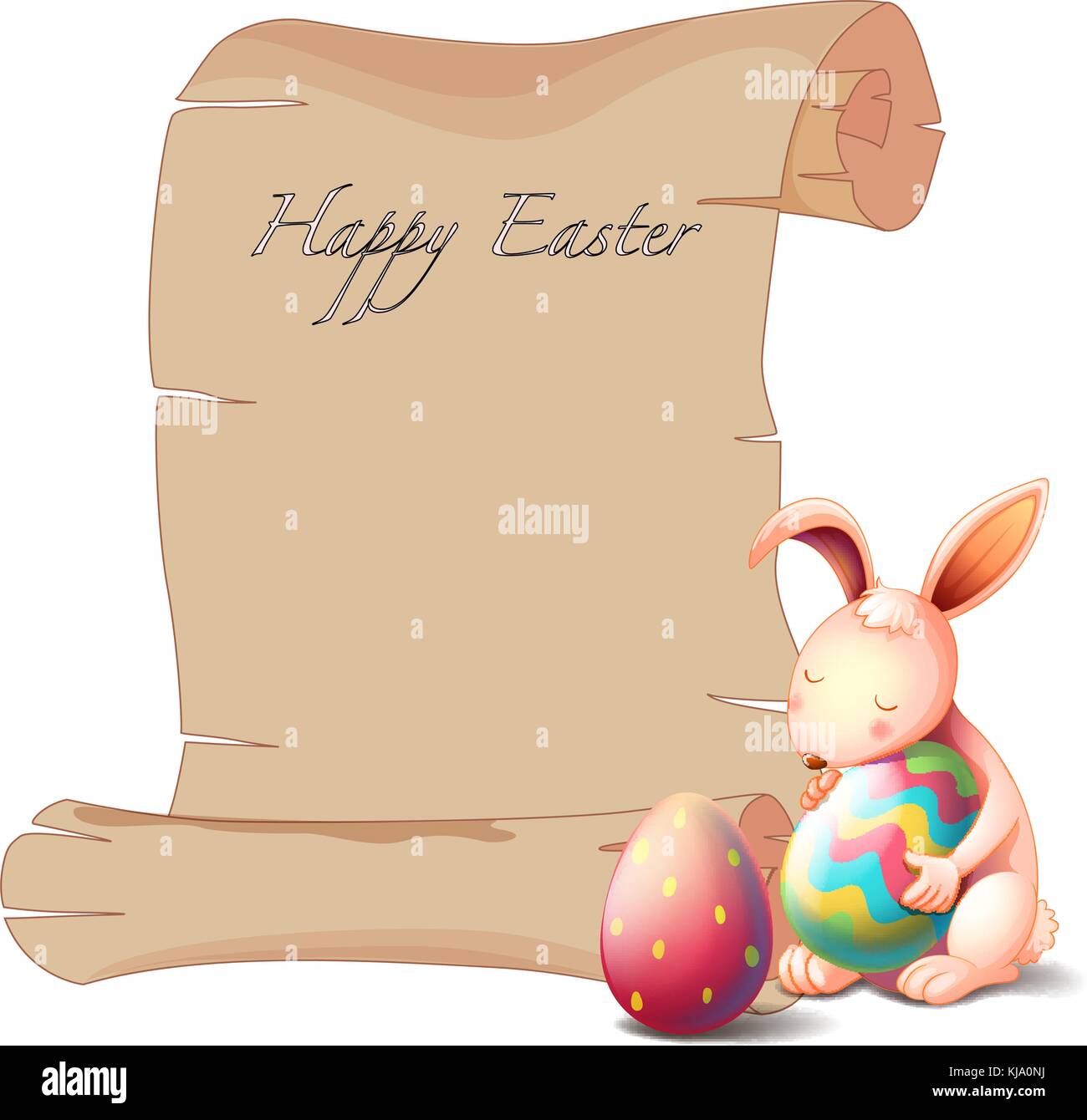 Two easter bunnies Stock Vector Images - Alamy