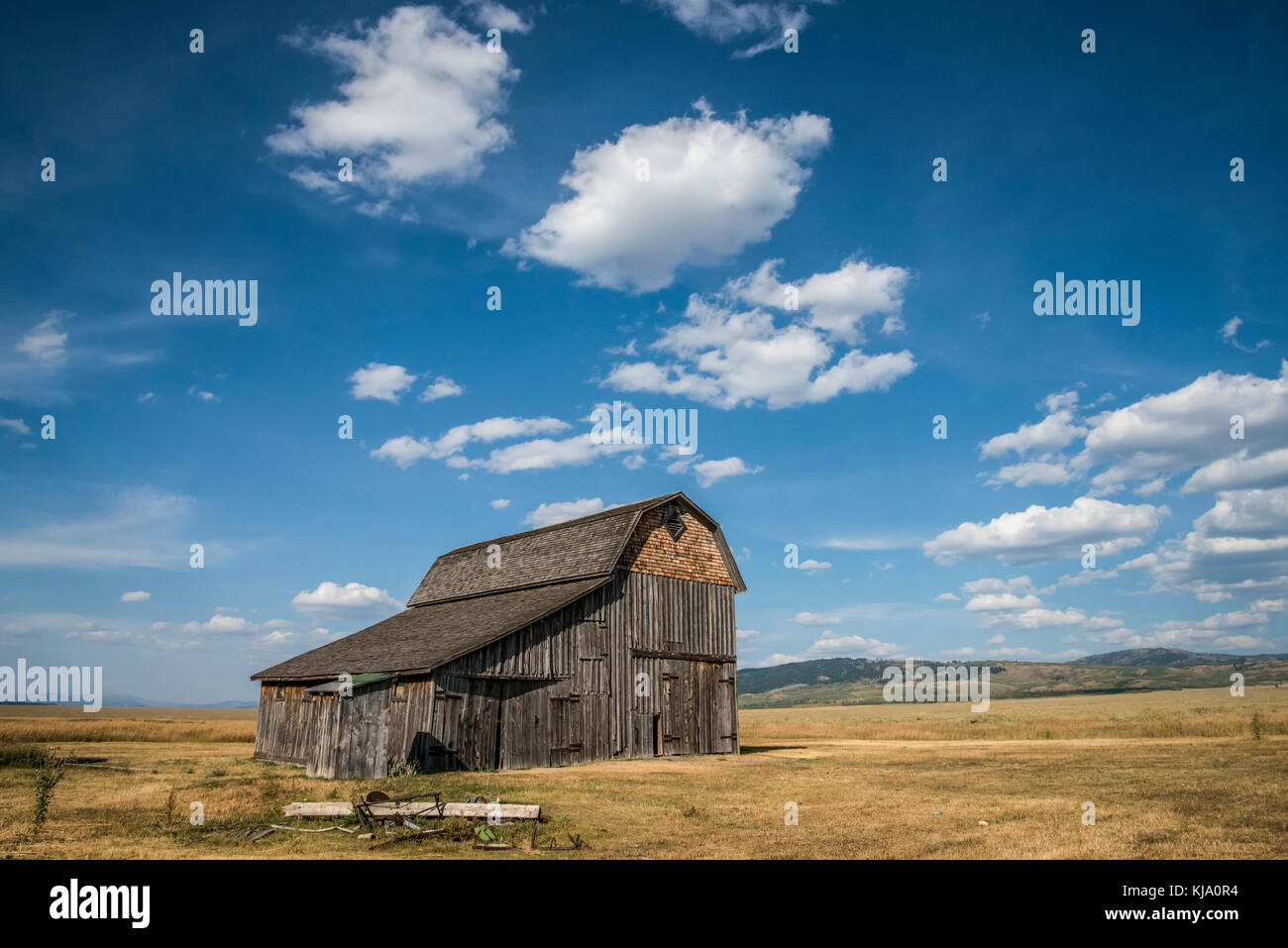 Abandoned Moulton style barn at Mormon Row on Antelope Flats ...