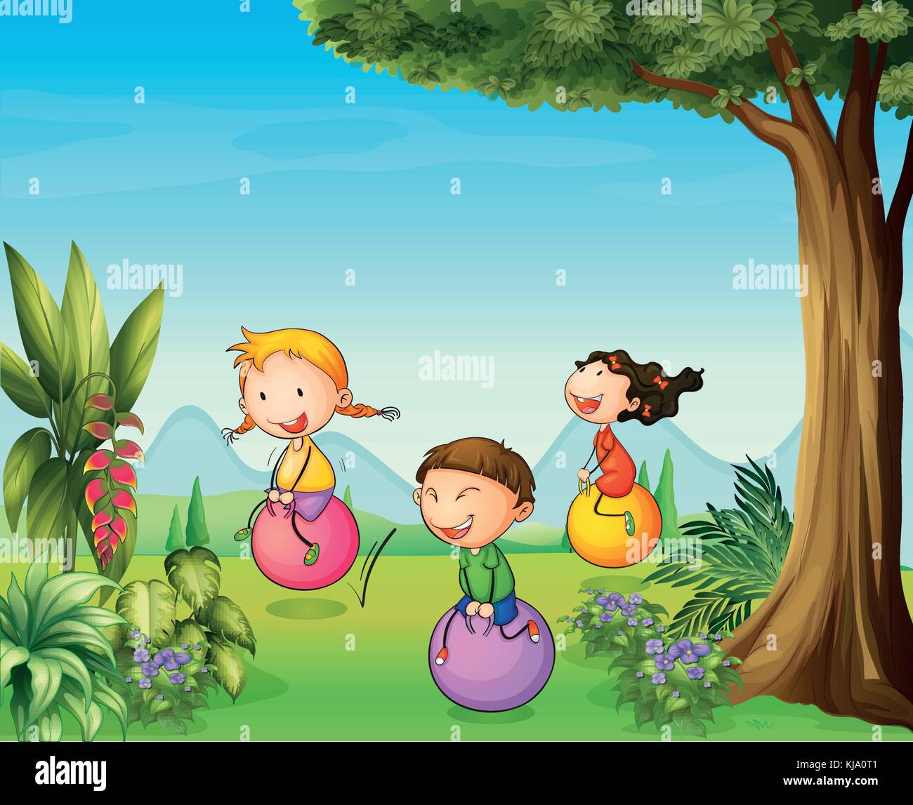 Cartoon Bouncing Spring