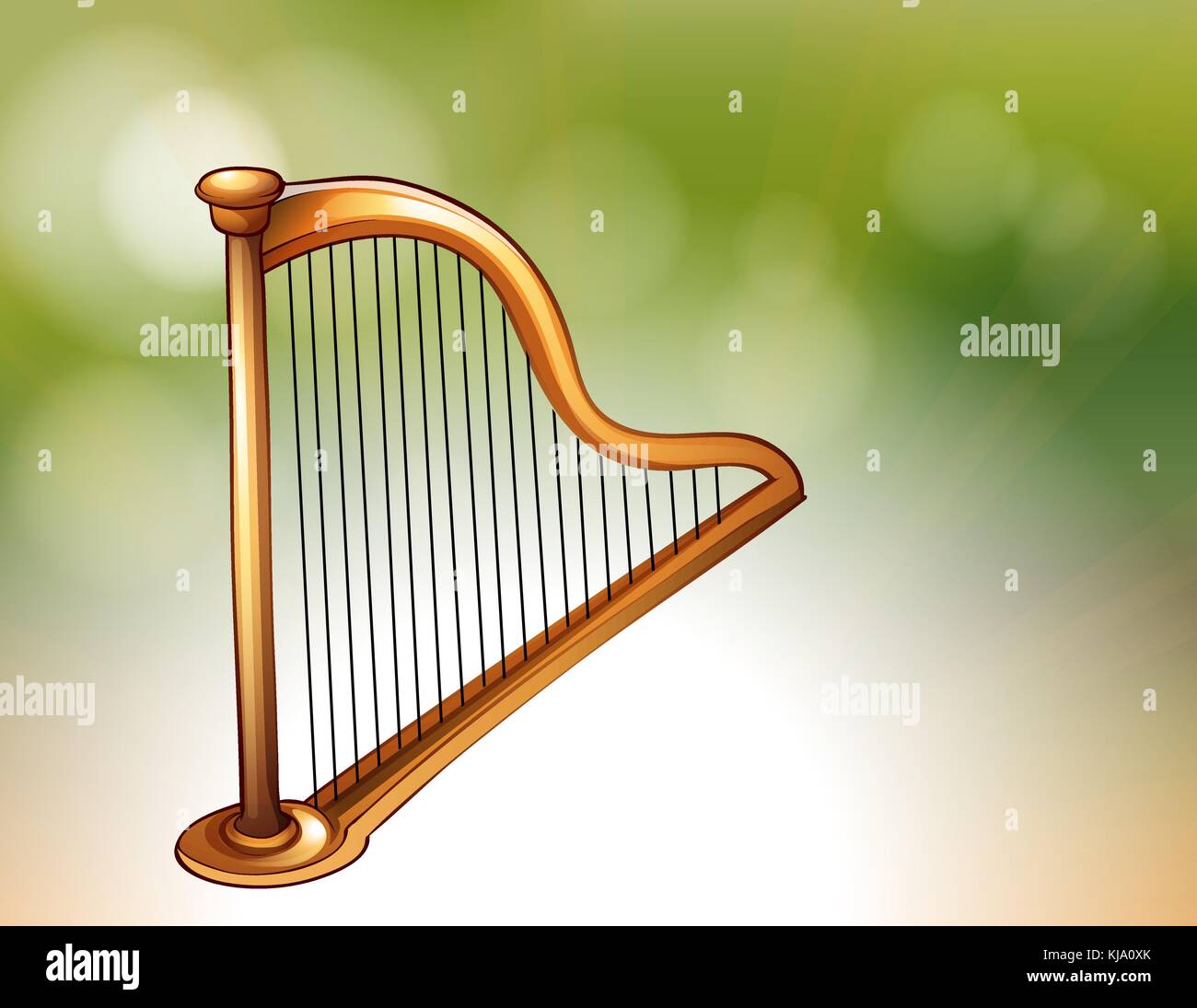 Illustration of a golden harp Stock Vector Image & Art - Alamy