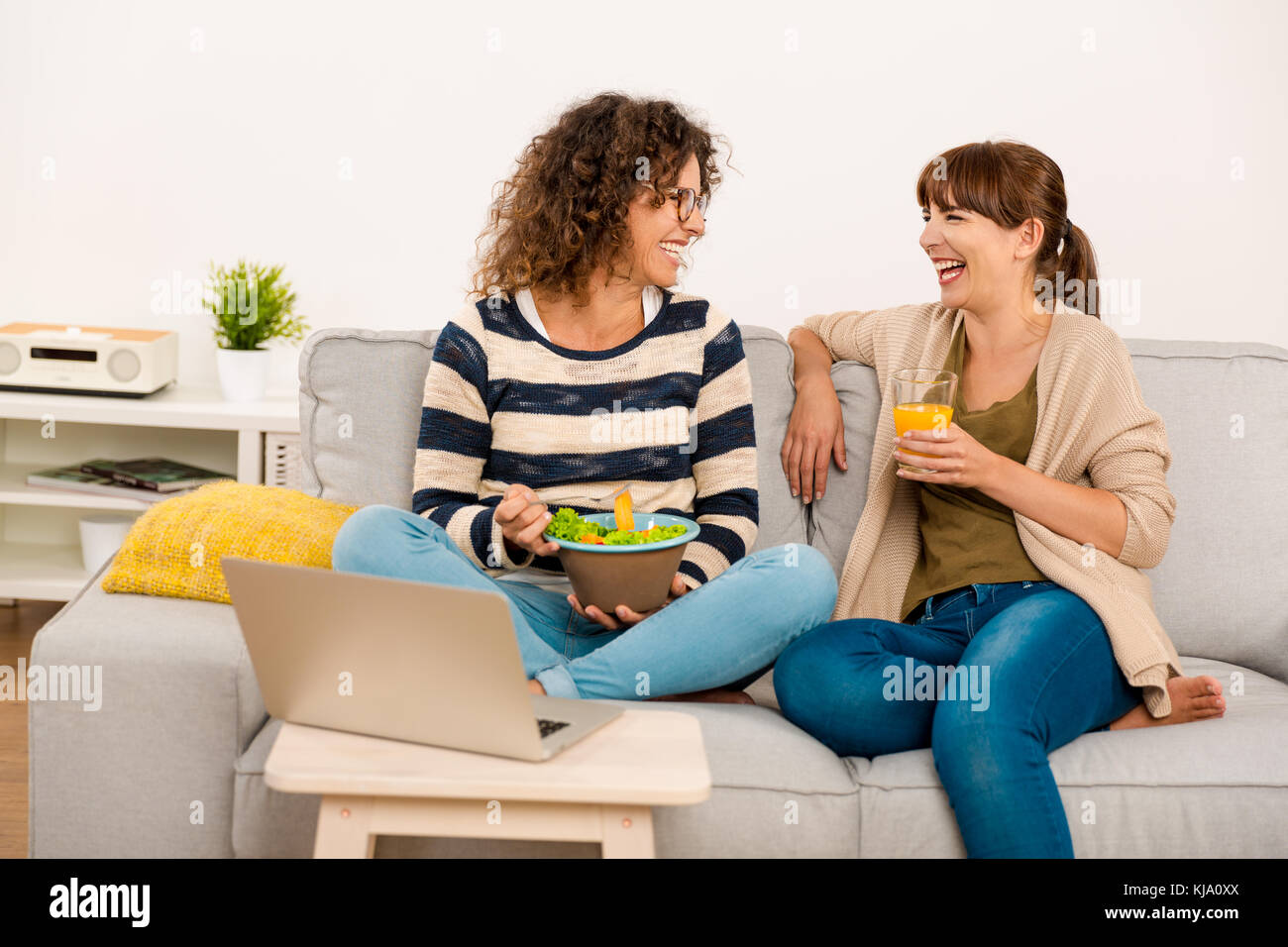 Two best friends at home enjoying the day Stock Photo - Alamy
