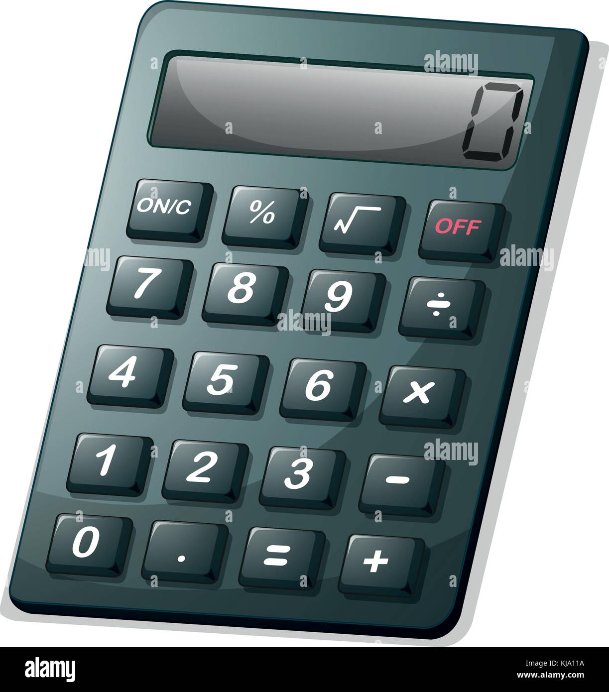 Illustration of a calculator on a white background Stock Vector Image ...