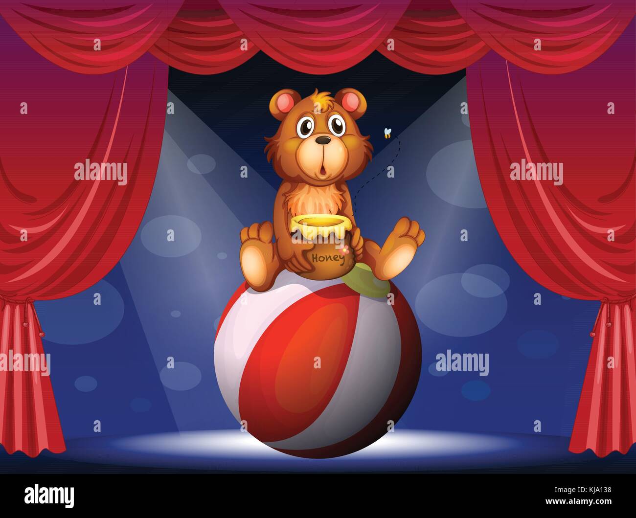 Illustration of a circus show with a bear Stock Vector Image & Art - Alamy
