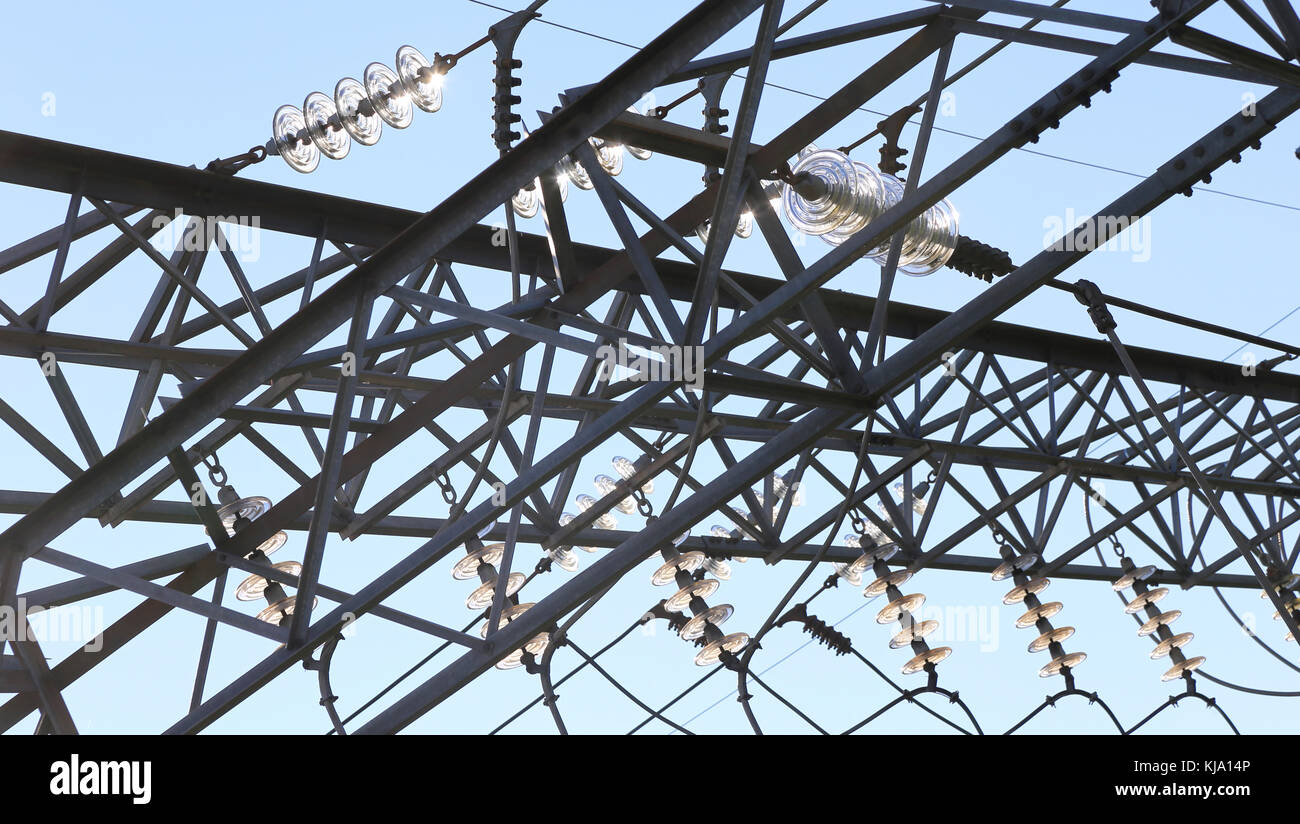 details of metal cage inside a power plant for the production of ...