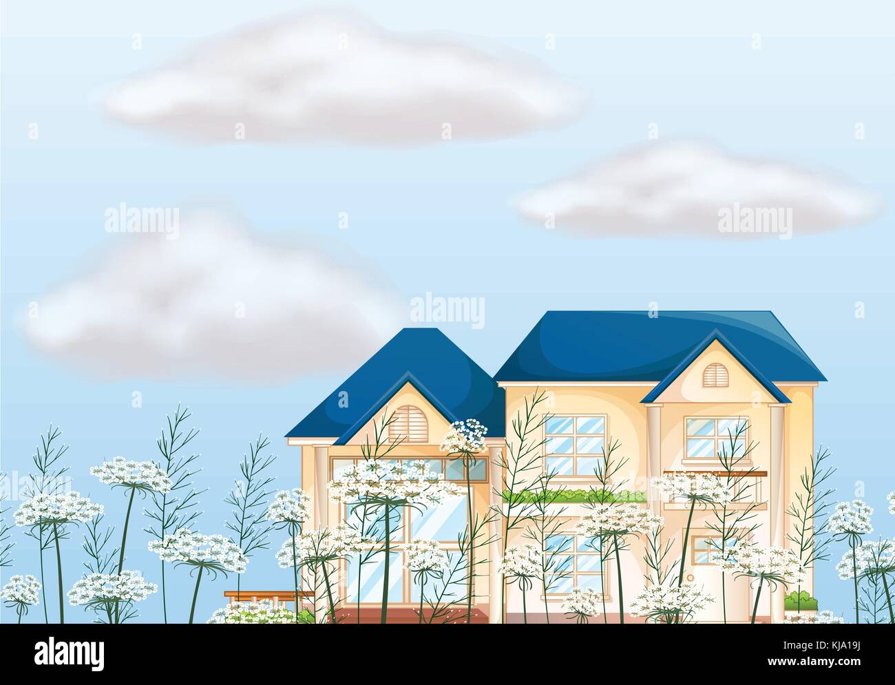 Illustration of a mansion house Stock Vector Image & Art - Alamy