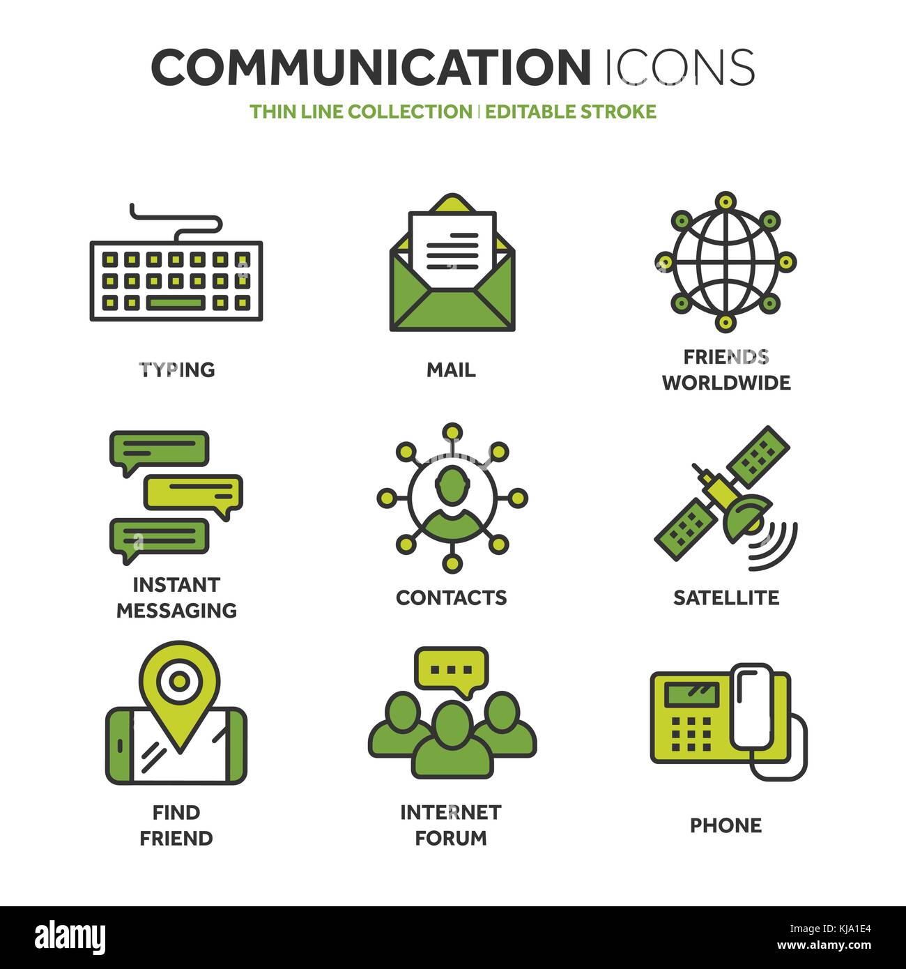 Communication. Social media. Online chatting. Phone call, app messenger ...