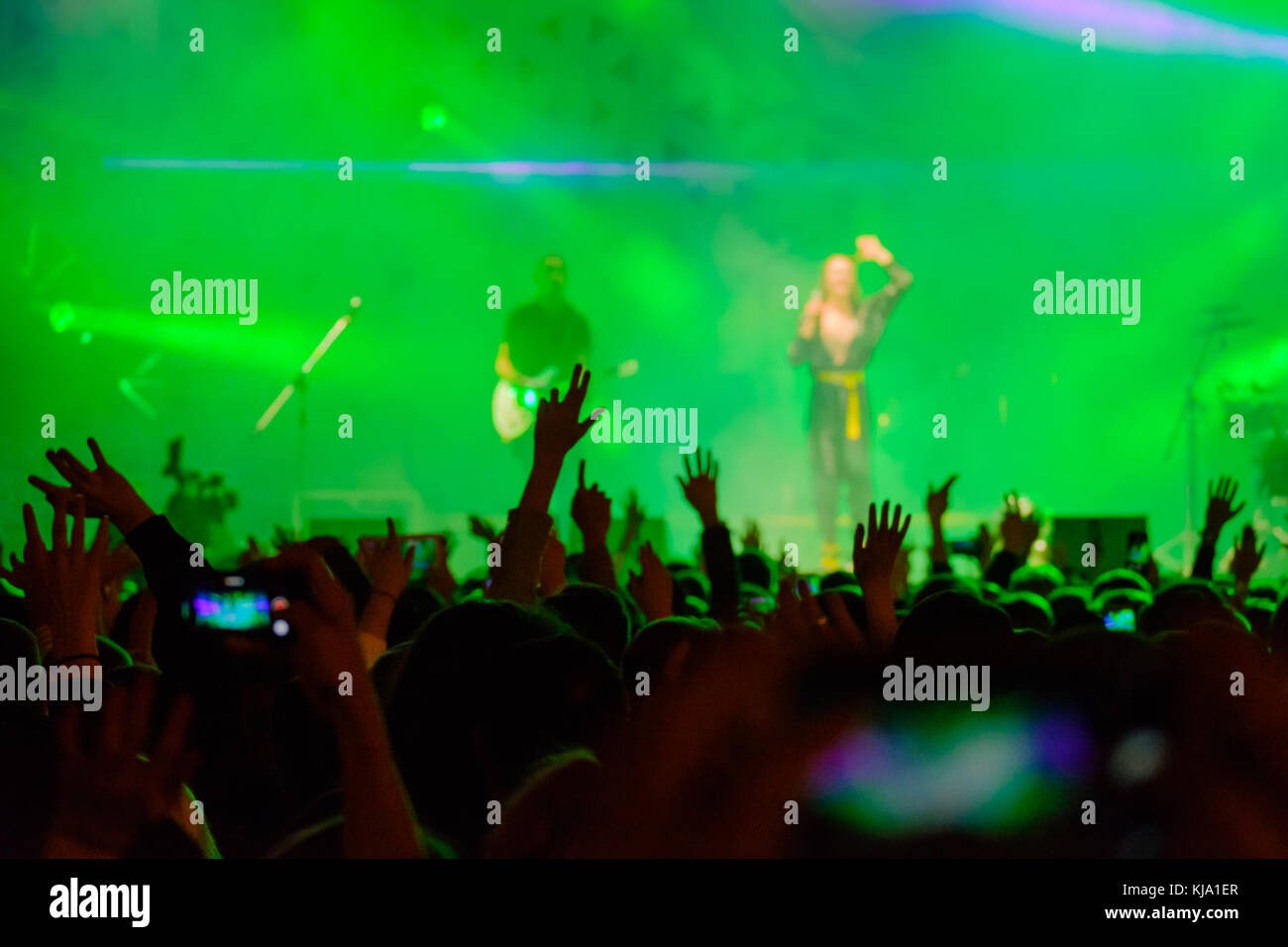 Group performing at live concert Stock Photo - Alamy