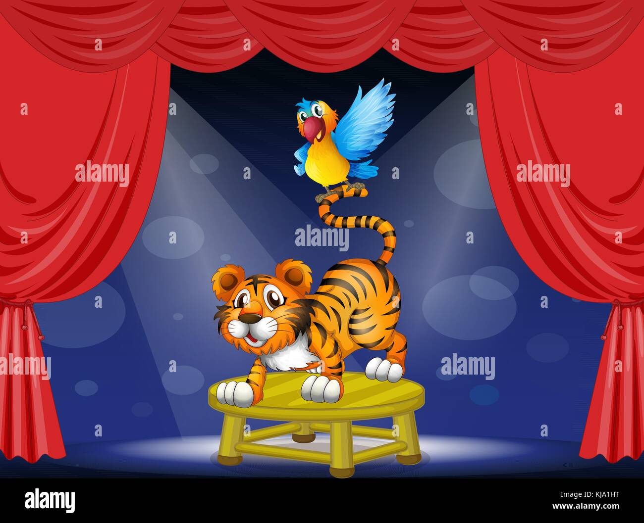 Circus performing tiger Stock Vector Images - Alamy