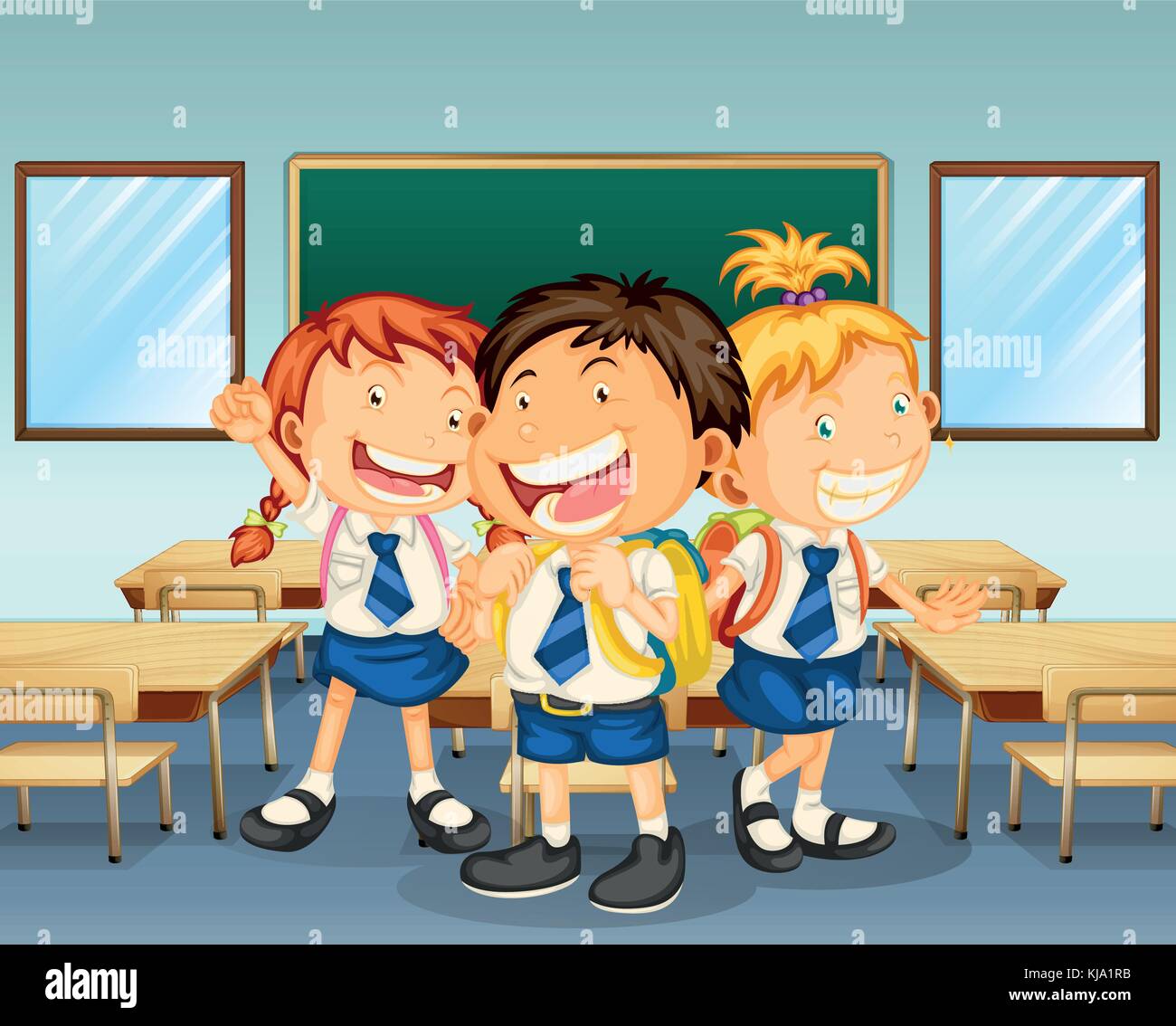 Cute pupil smiling Stock Vector Images - Alamy