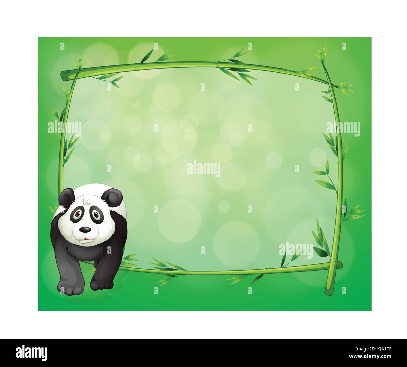 Border design panda illustration hi-res stock photography and images ...