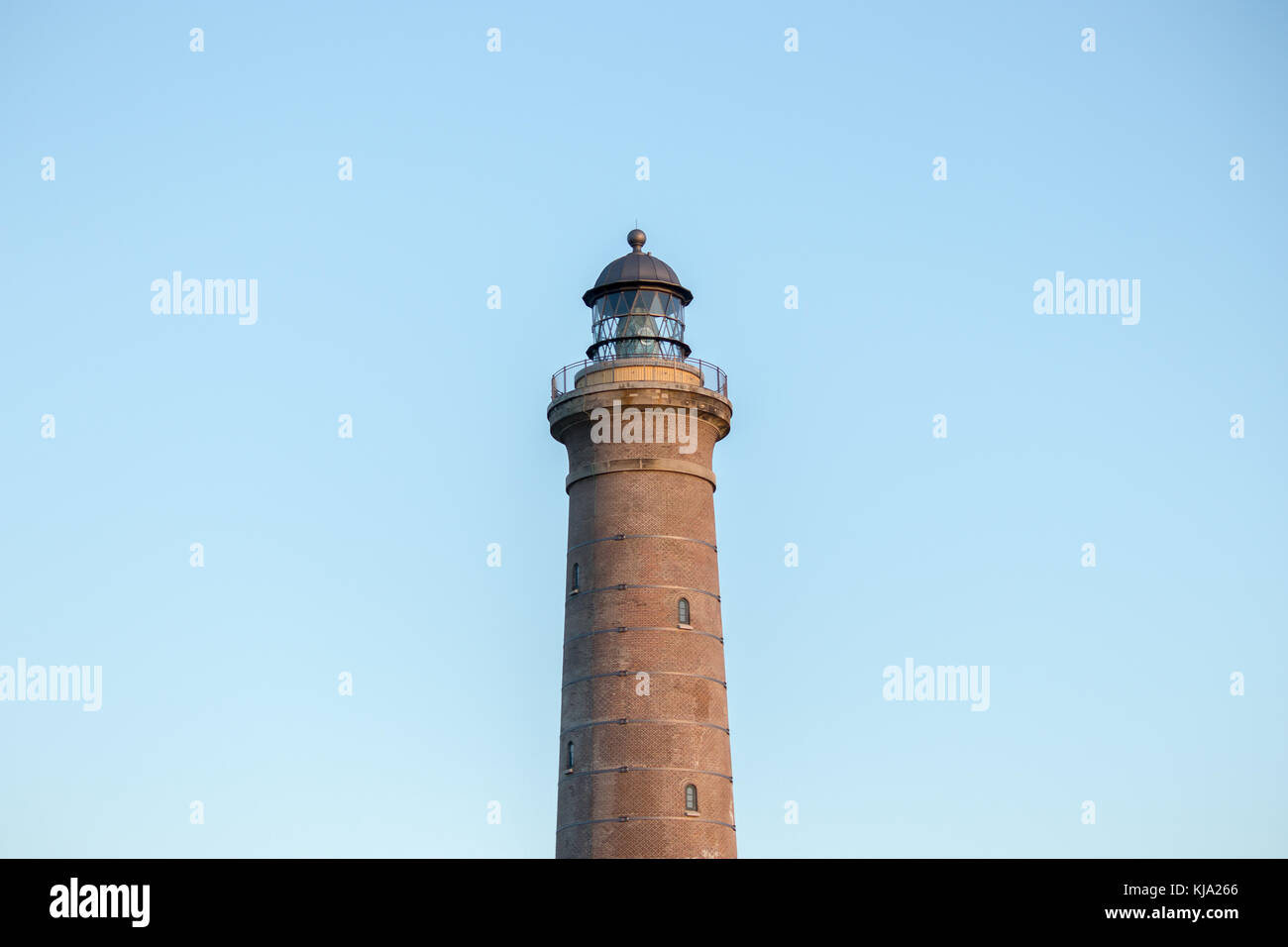 Skagen lighthouse in northern Denmark. The lighthouse was built in 1858 ...