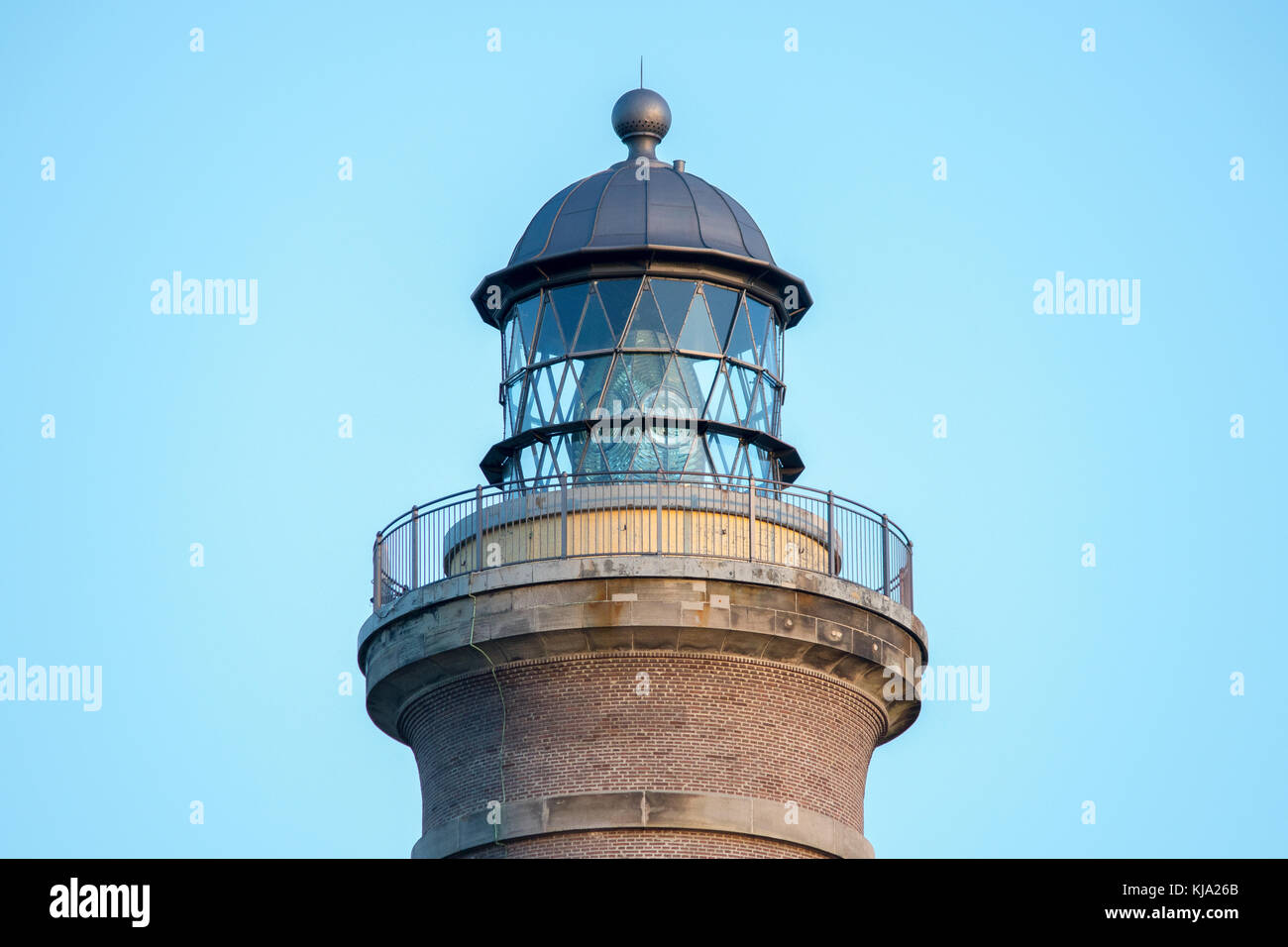 Skagen lighthouse in northern Denmark. The lighthouse was built in 1858 ...