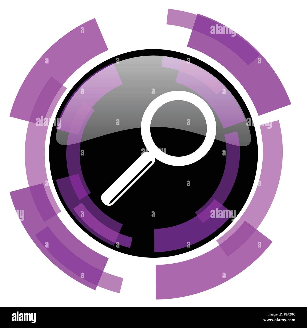 Search pink violet modern design vector web and smartphone icon. Round ...