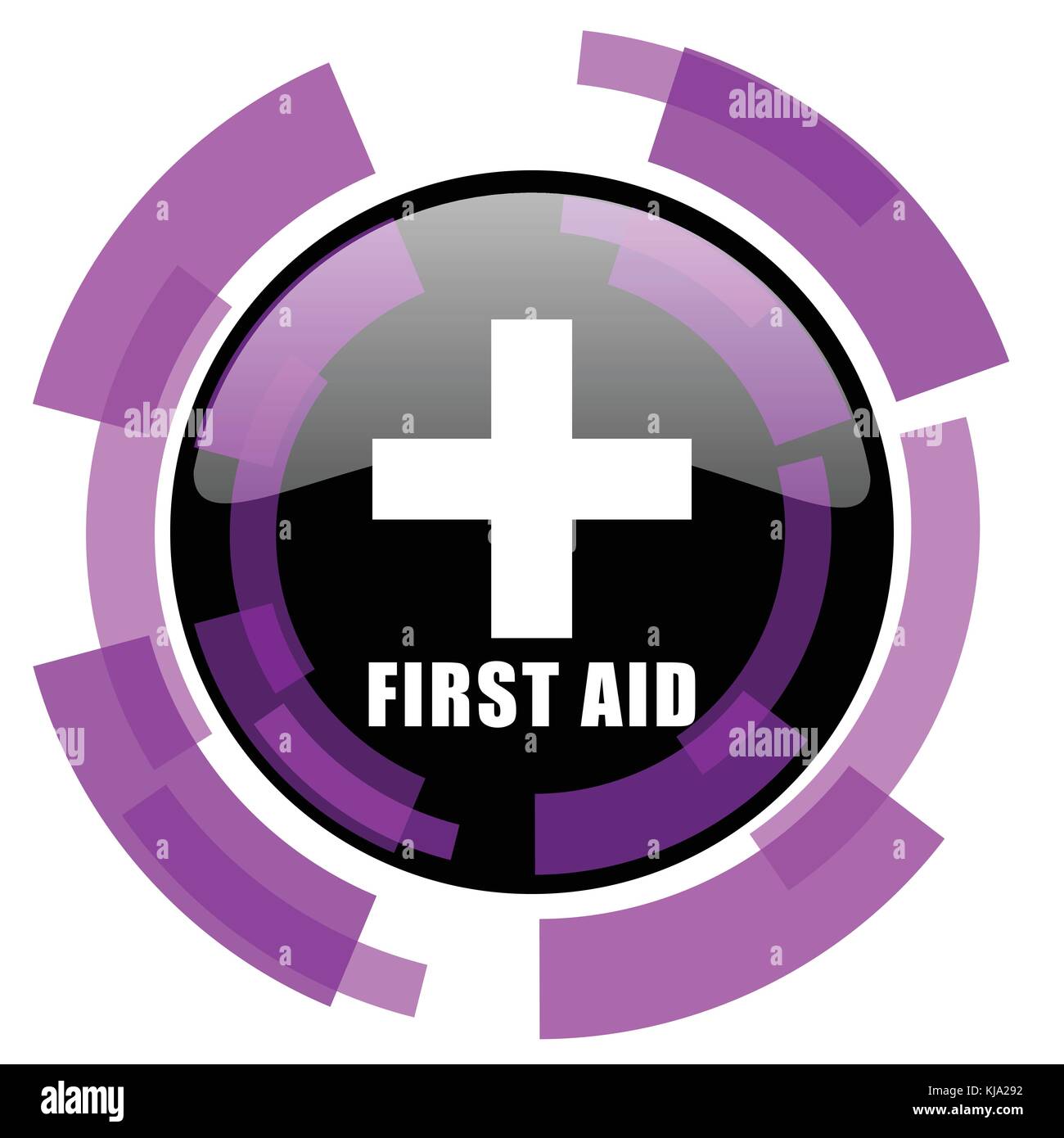 First aid pink violet modern design vector web and smartphone icon ...