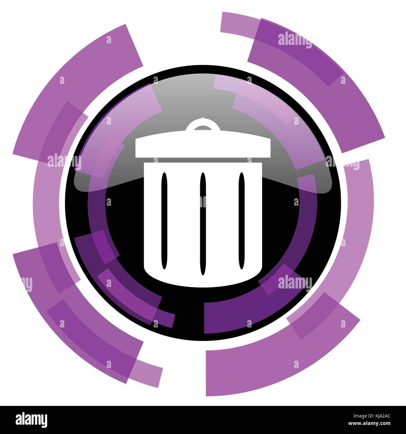 Recycle pink violet modern design vector web and smartphone icon. Round ...