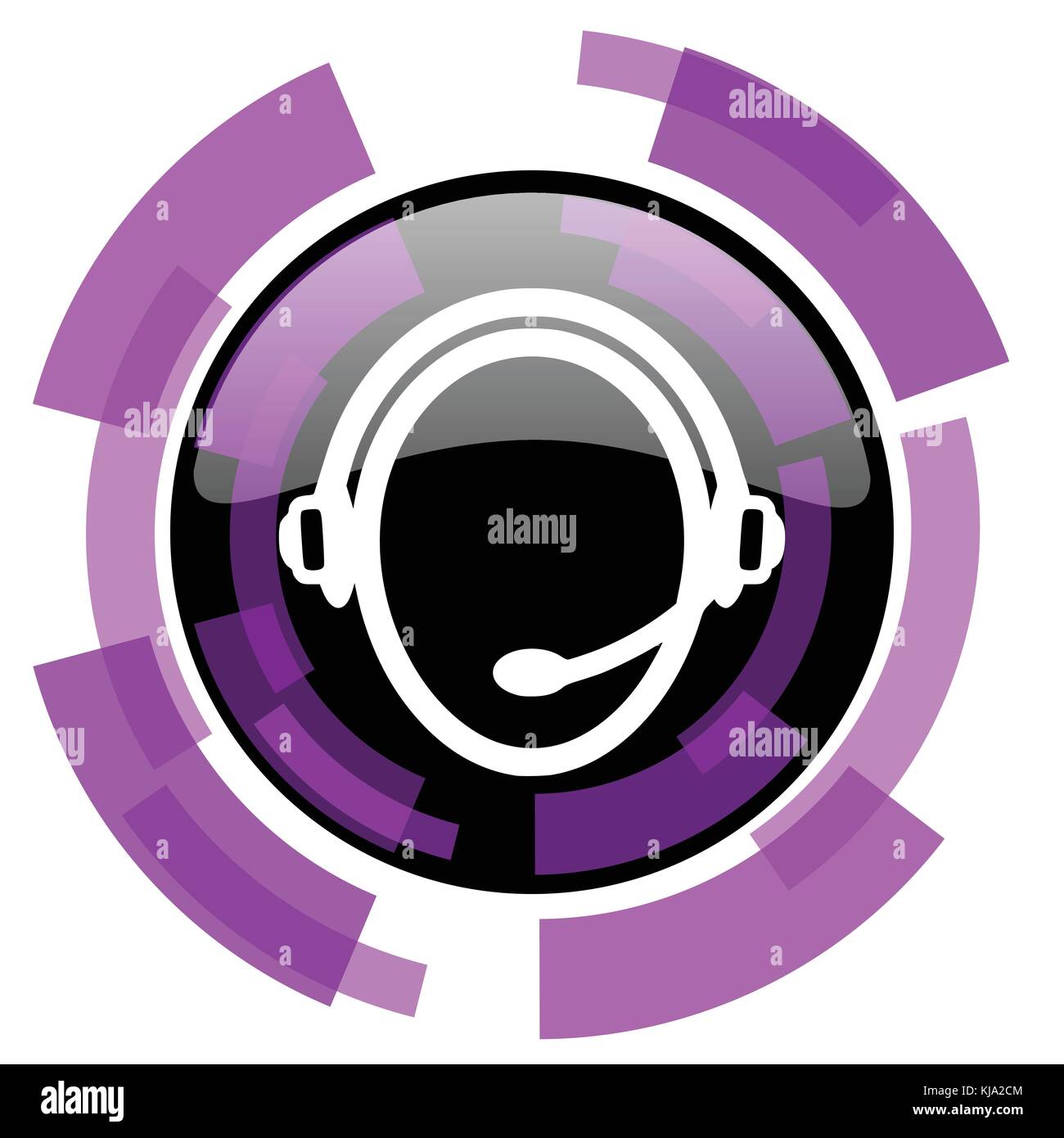 Customer service pink violet modern design vector web and smartphone ...