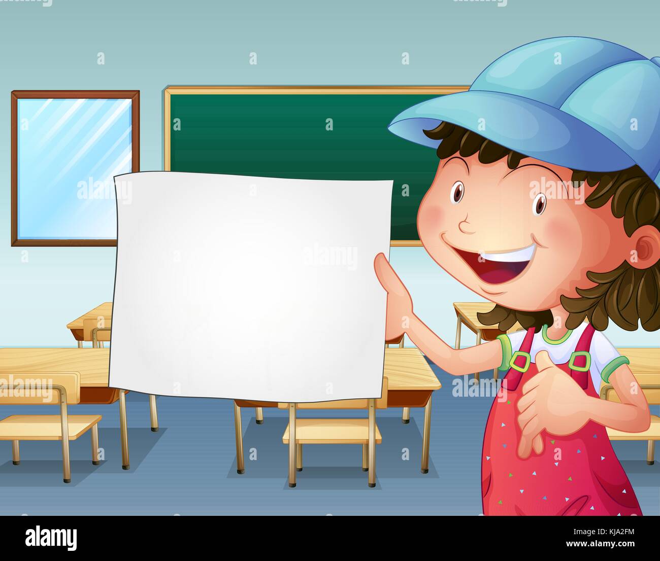 Happy paper student classroom Stock Vector Images - Alamy
