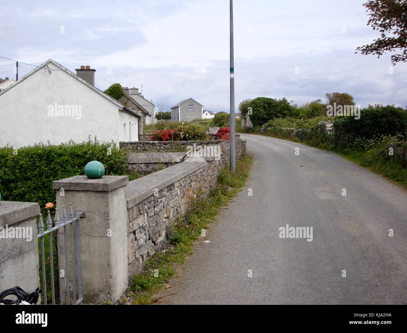 Landscaped View With Paved Road in Rural Ireland Stock Photo - Alamy