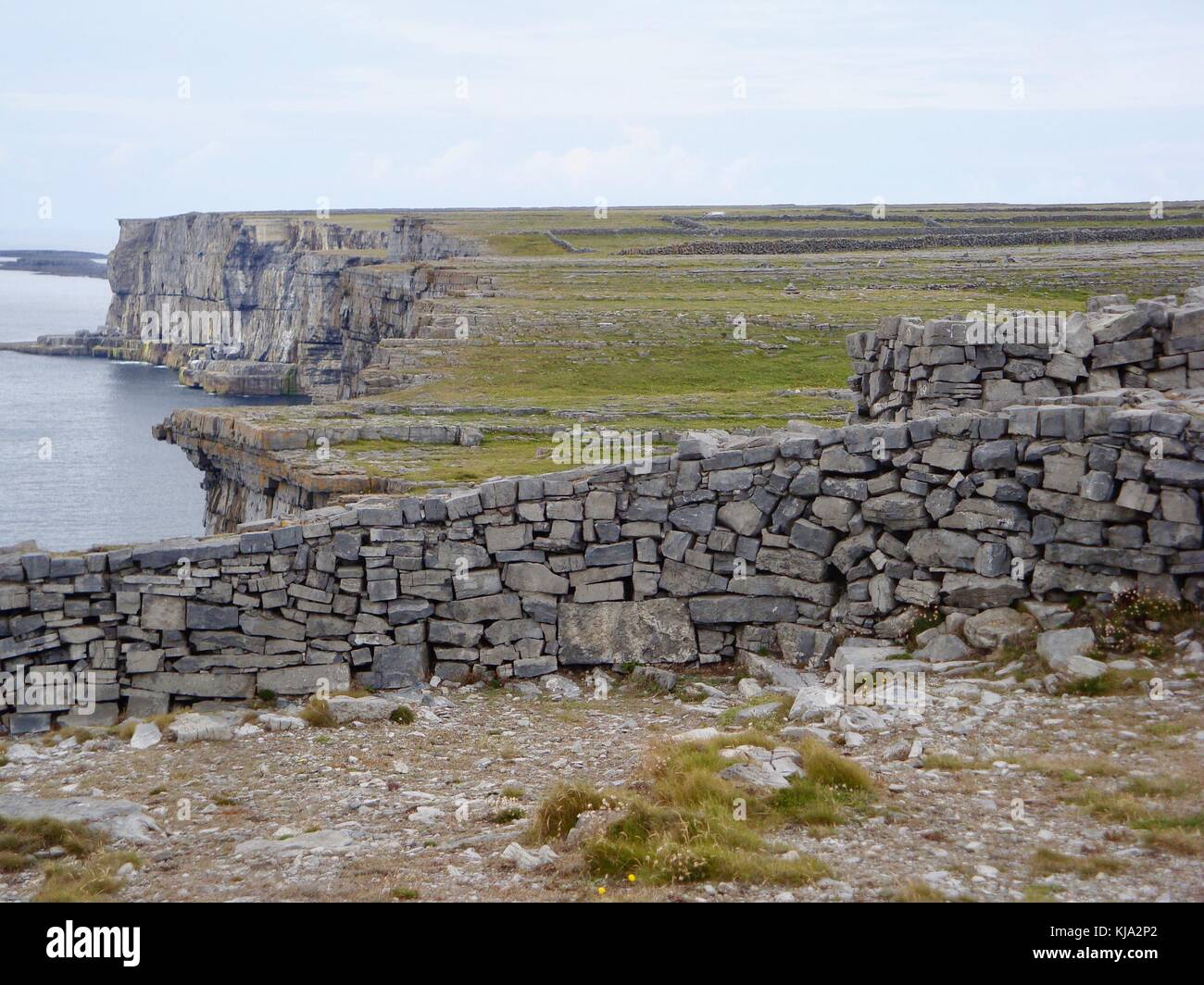 Ruins of Ancient Ring Fort Overlooking the Atlantic Ocean in Rural ...