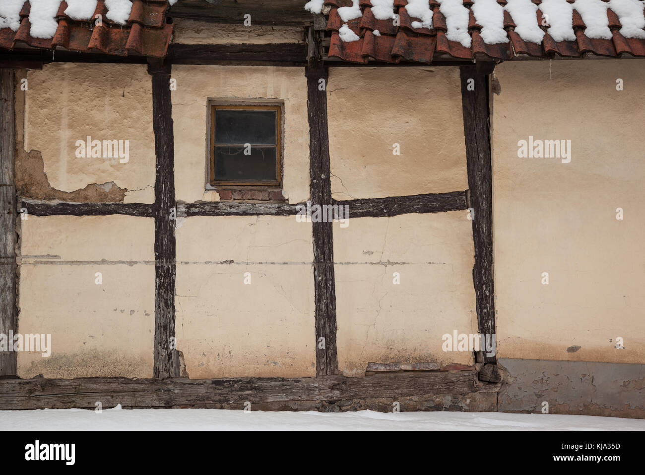 altes Fachwerk einer Scheune Stock Photo - Alamy