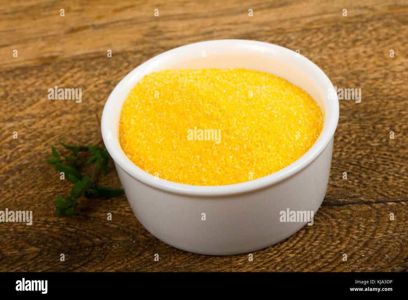 Raw polenta ready for cooking Stock Photo - Alamy