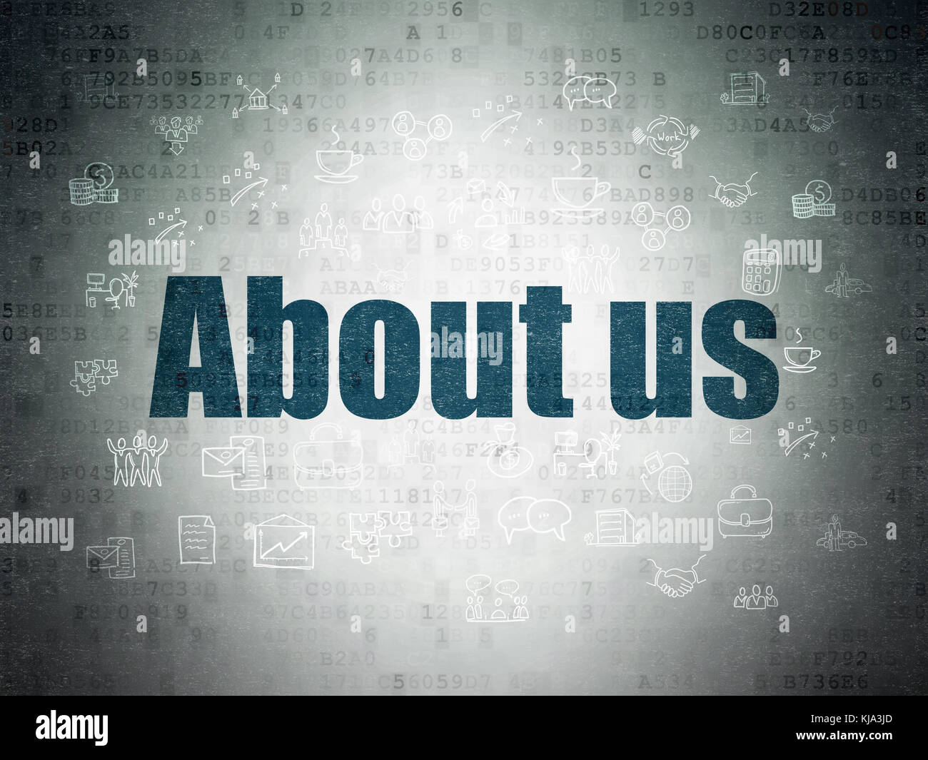 Business concept: About us on Digital Data Paper background Stock Photo ...