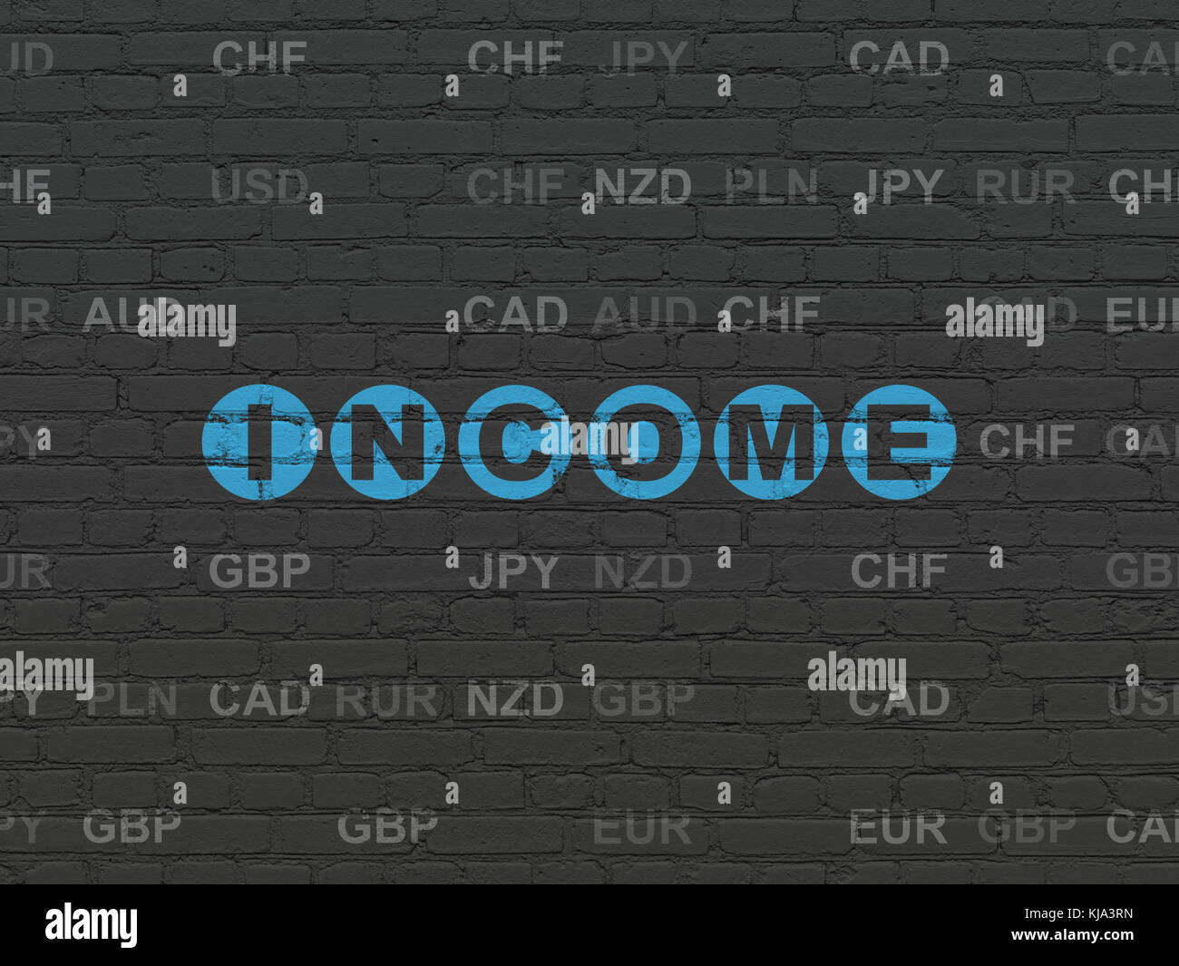 Finance concept: Income on wall background Stock Photo - Alamy