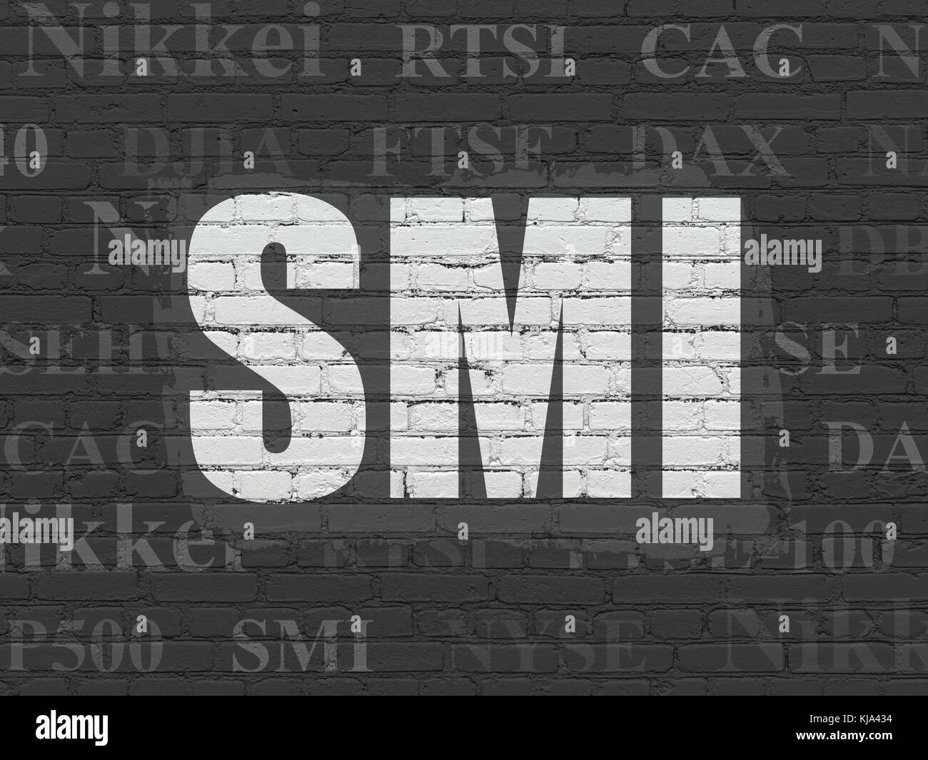Stock market indexes concept: SMI on wall background Stock Photo - Alamy