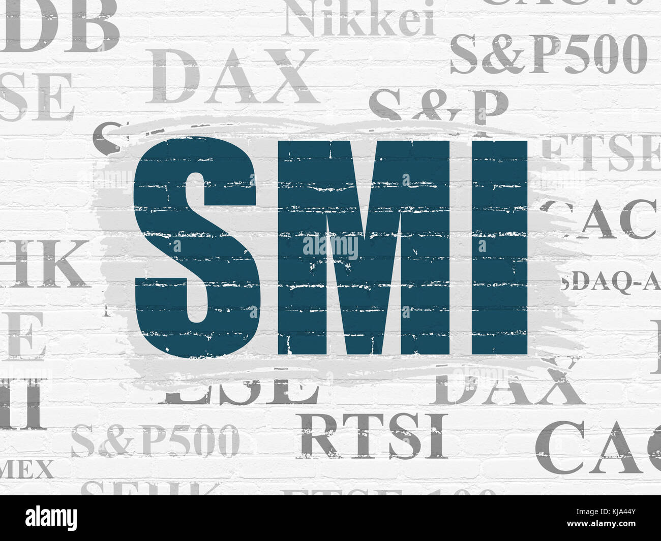 Stock market indexes concept: SMI on wall background Stock Photo - Alamy