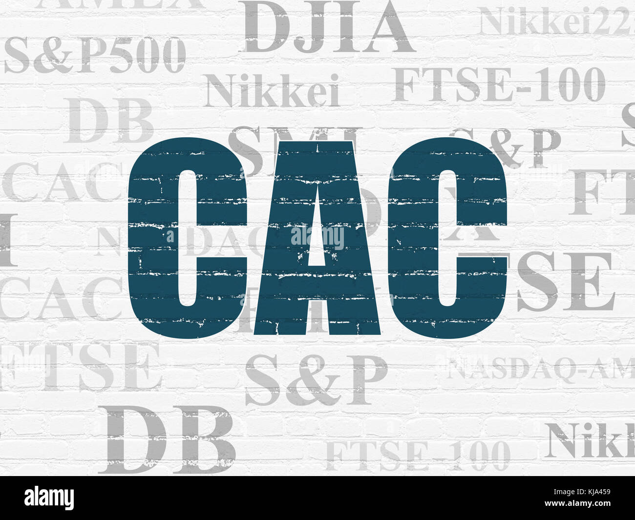 Stock market indexes concept: CAC on wall background Stock Photo - Alamy
