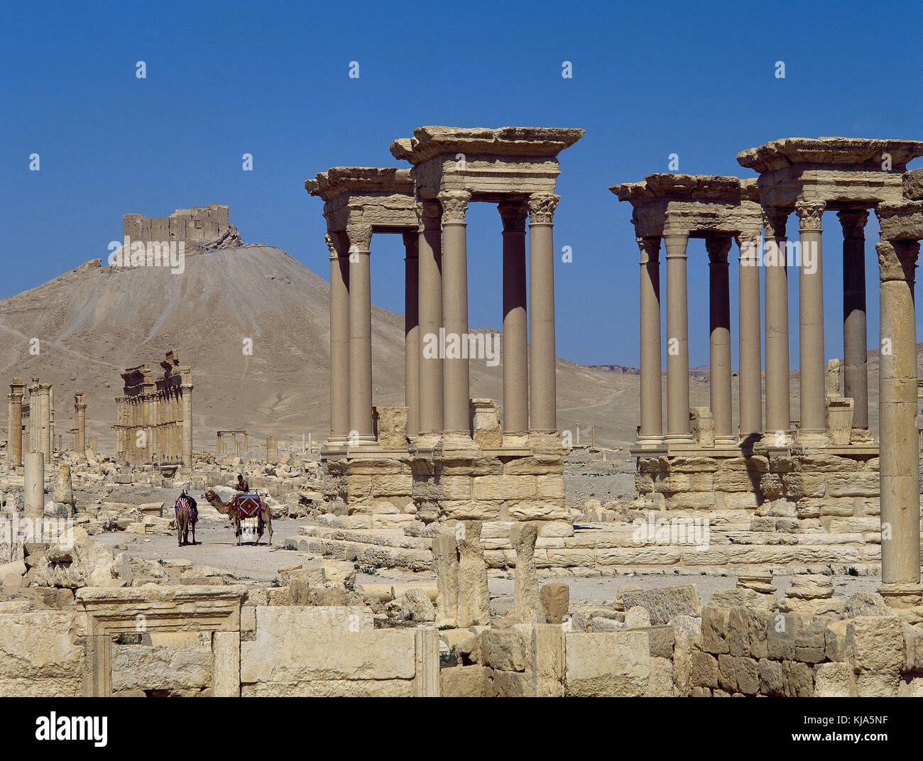 Syria. Palmyra. Tetrapylon. Marked the second pivot in the route of the ...
