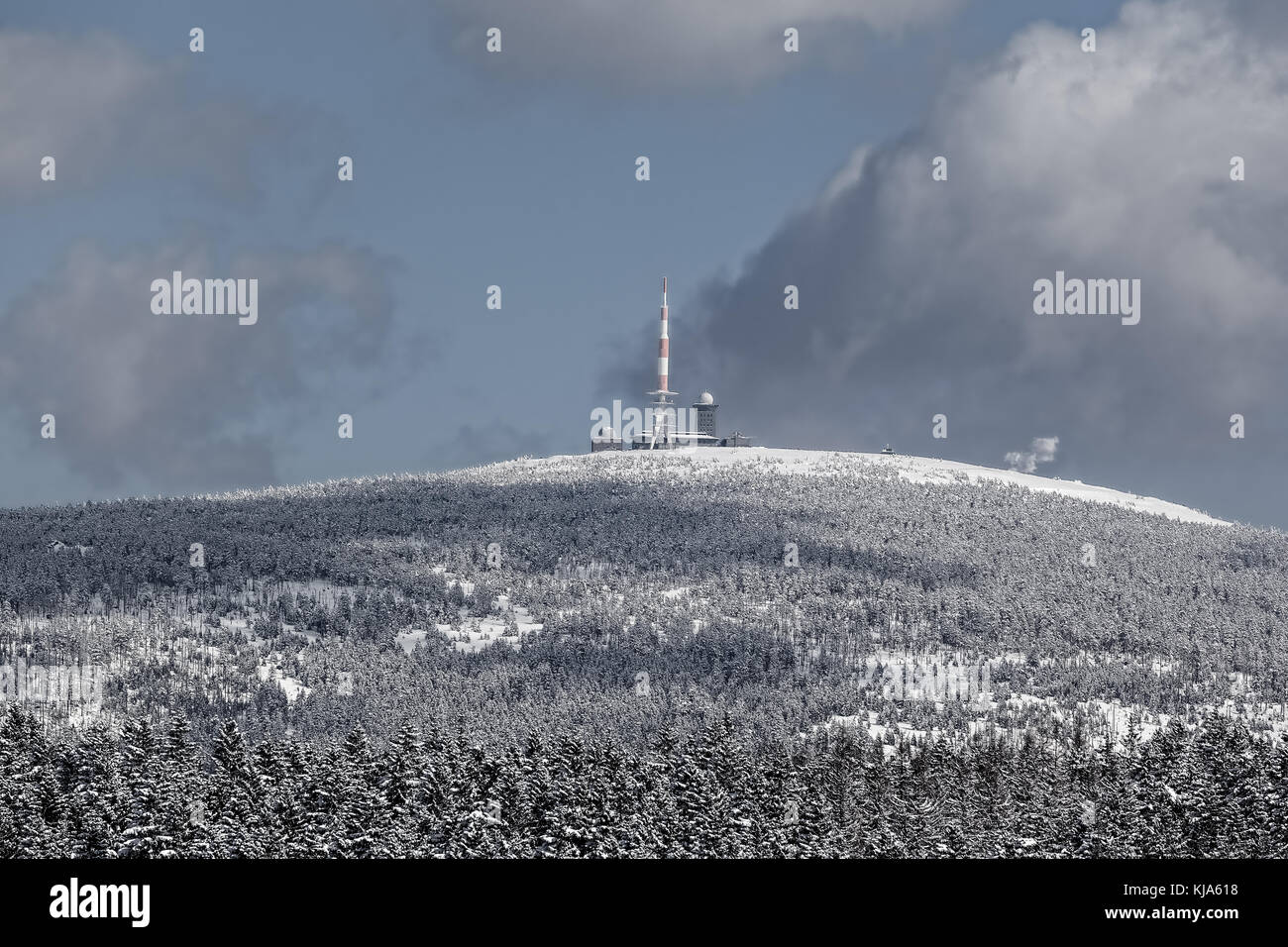 Der Brocken Harz Gipfel im Winter Stock Photo - Alamy