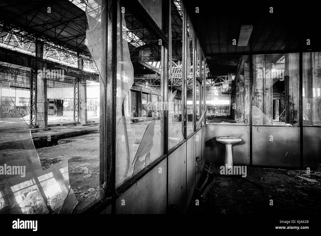 an abandoned factory in Italy Stock Photo - Alamy