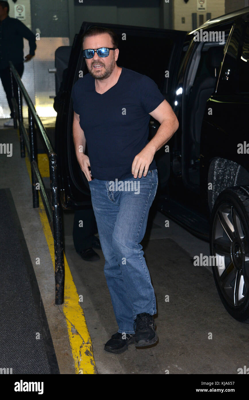 NEW YORK, NY - JUNE 15: Ricky Gervais makes an appearance at AOL. Ricky ...