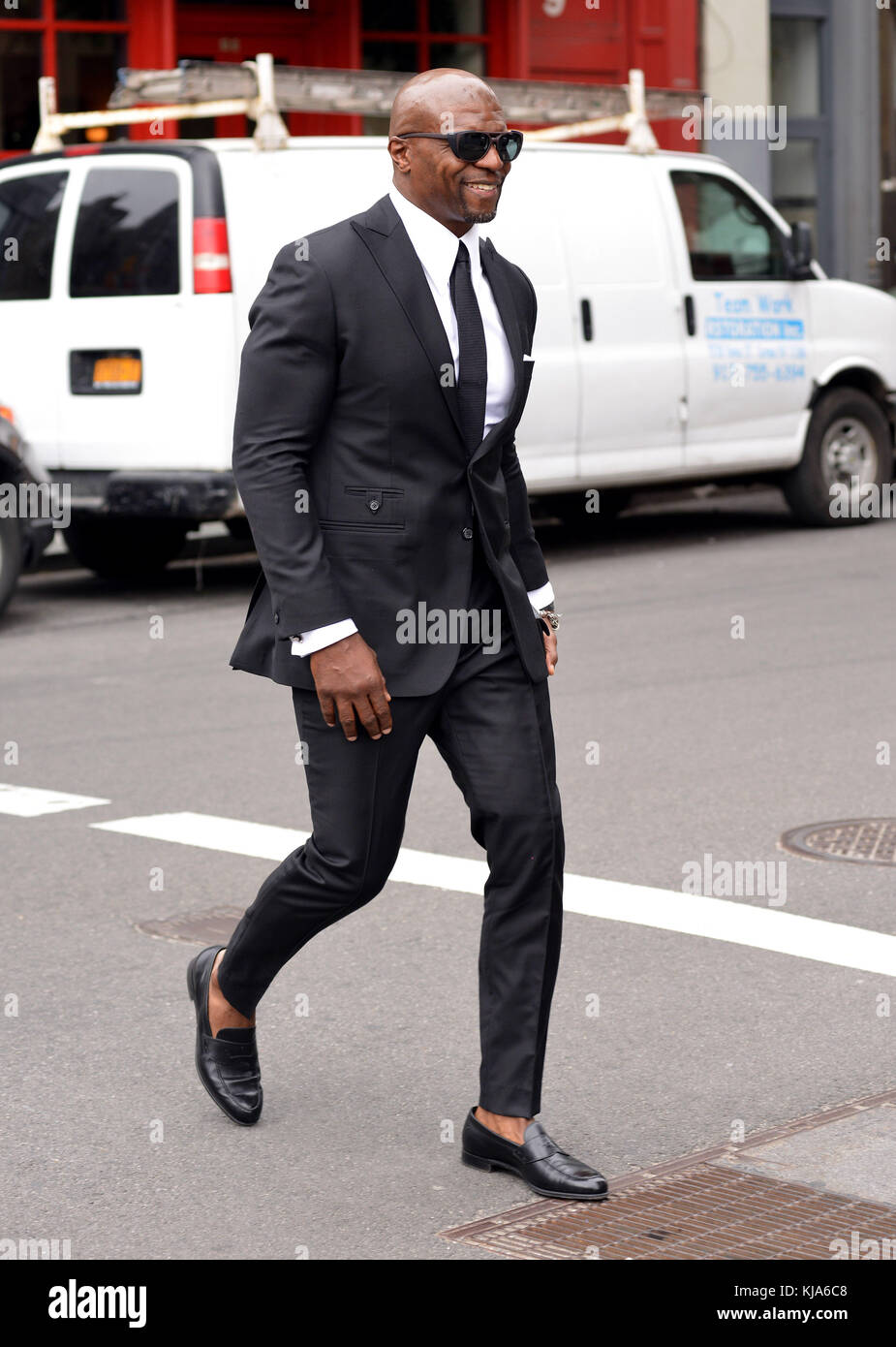 Actor terry crews walks in soho with no socks hi-res stock photography ...