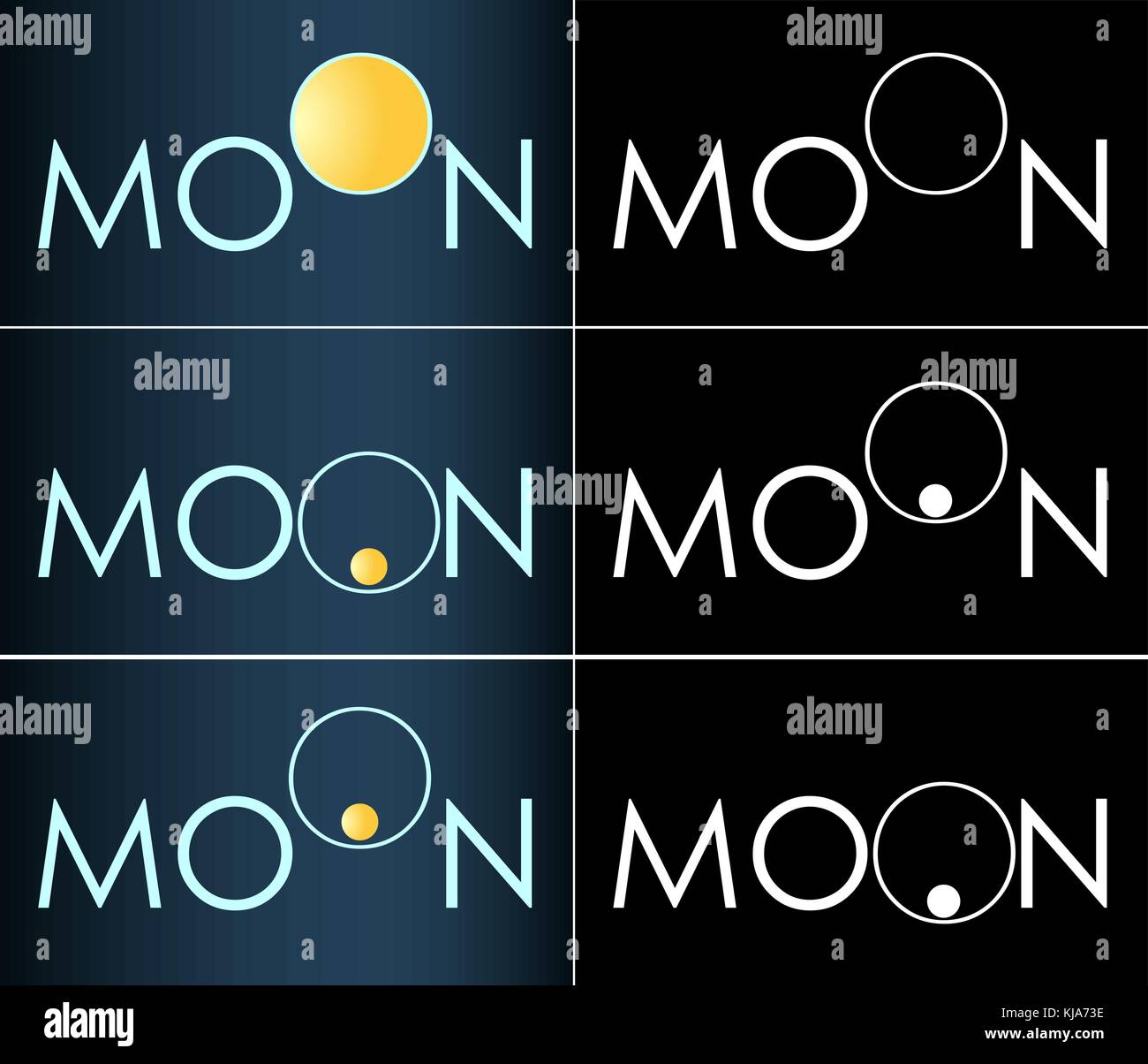 Half moon logo Stock Vector Images - Alamy