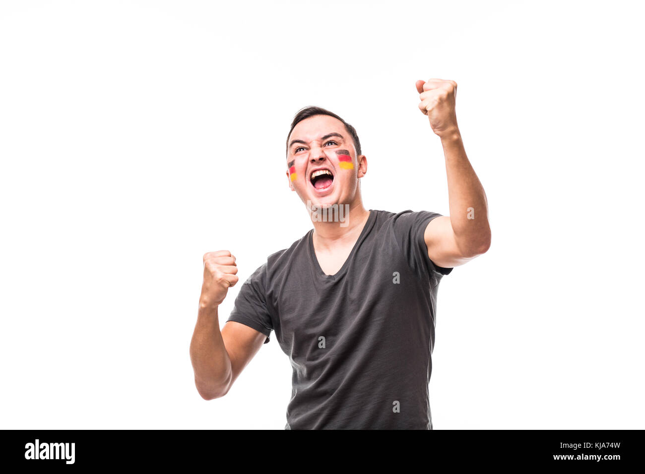 Germany win. Victory, happy and goal scream emotions of Germany ...