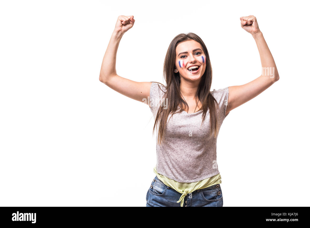 France win. Victory, happy and goal scream emotions of France football ...