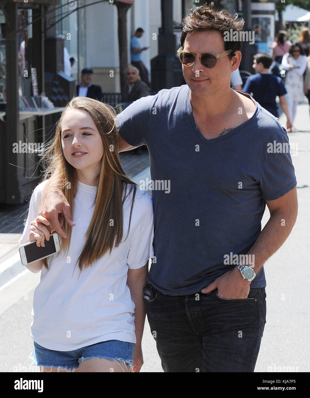 WEST HOLLYWOOD, CA - MAY 21: Peter Facinelli takes his daughter Lola ...