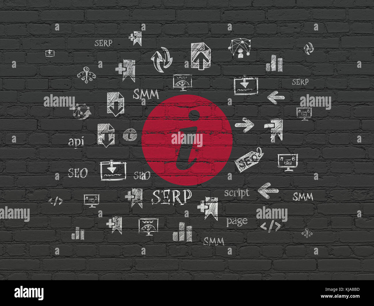 Web design concept: Information on wall background Stock Photo - Alamy