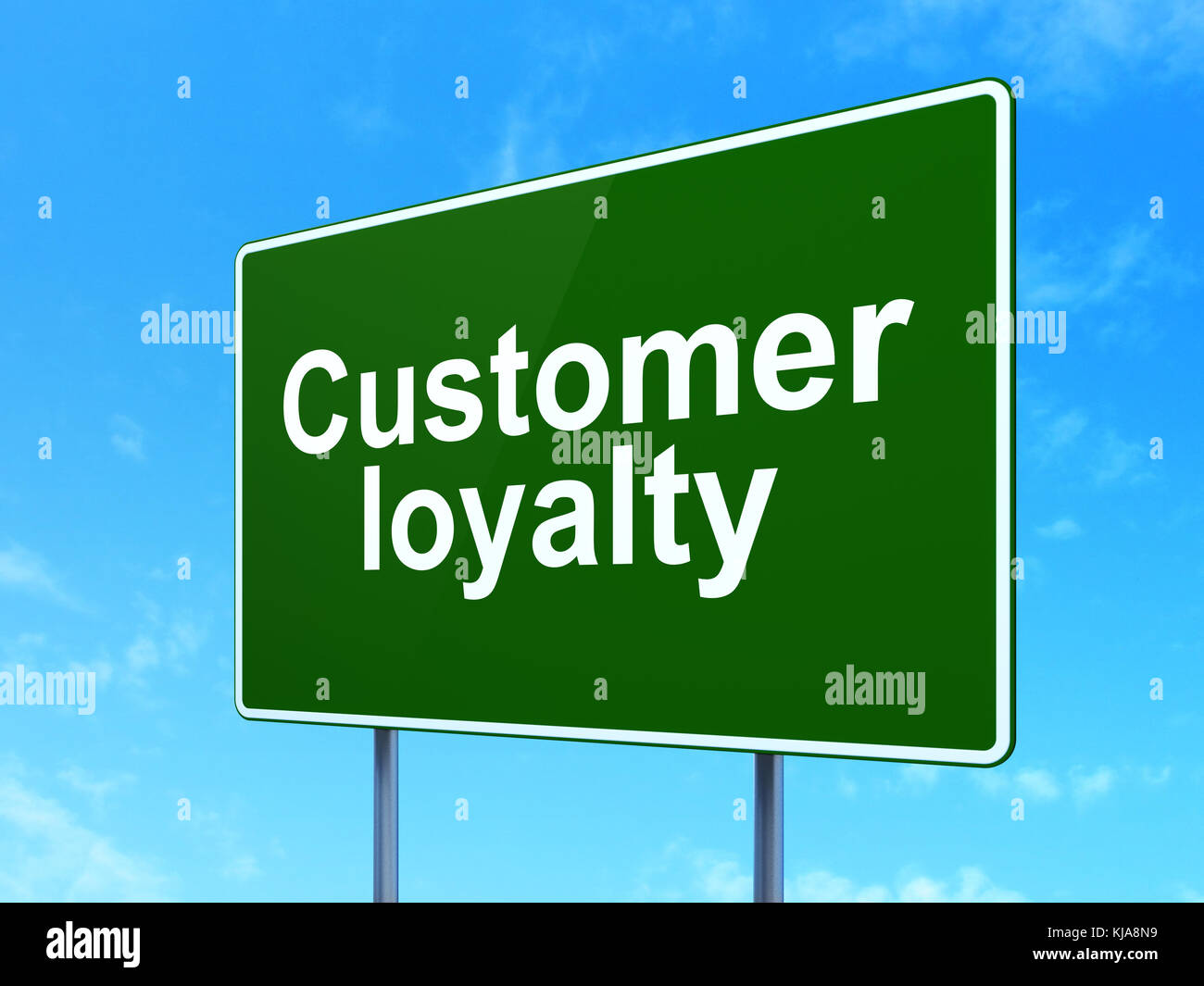 Marketing concept: Customer Loyalty on road sign background Stock Photo ...
