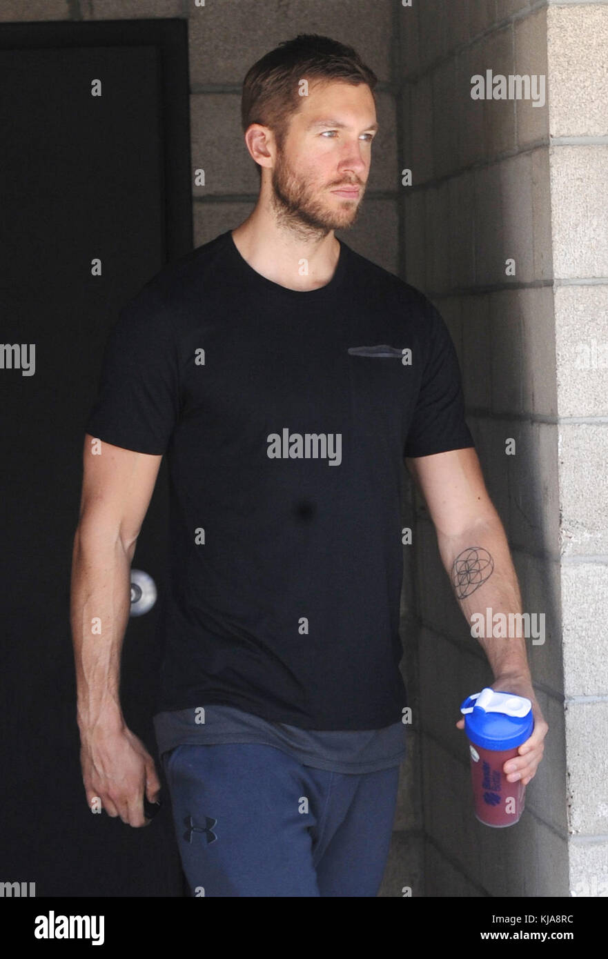 LOS ANGELES, CA - JUNE 23: Calvin Harris hits the gym after his split ...