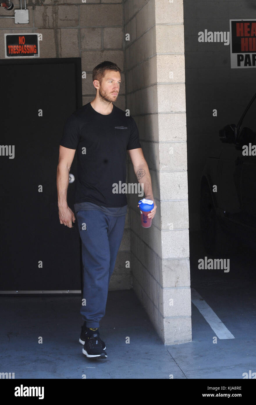 LOS ANGELES, CA - JUNE 23: Calvin Harris hits the gym after his split ...